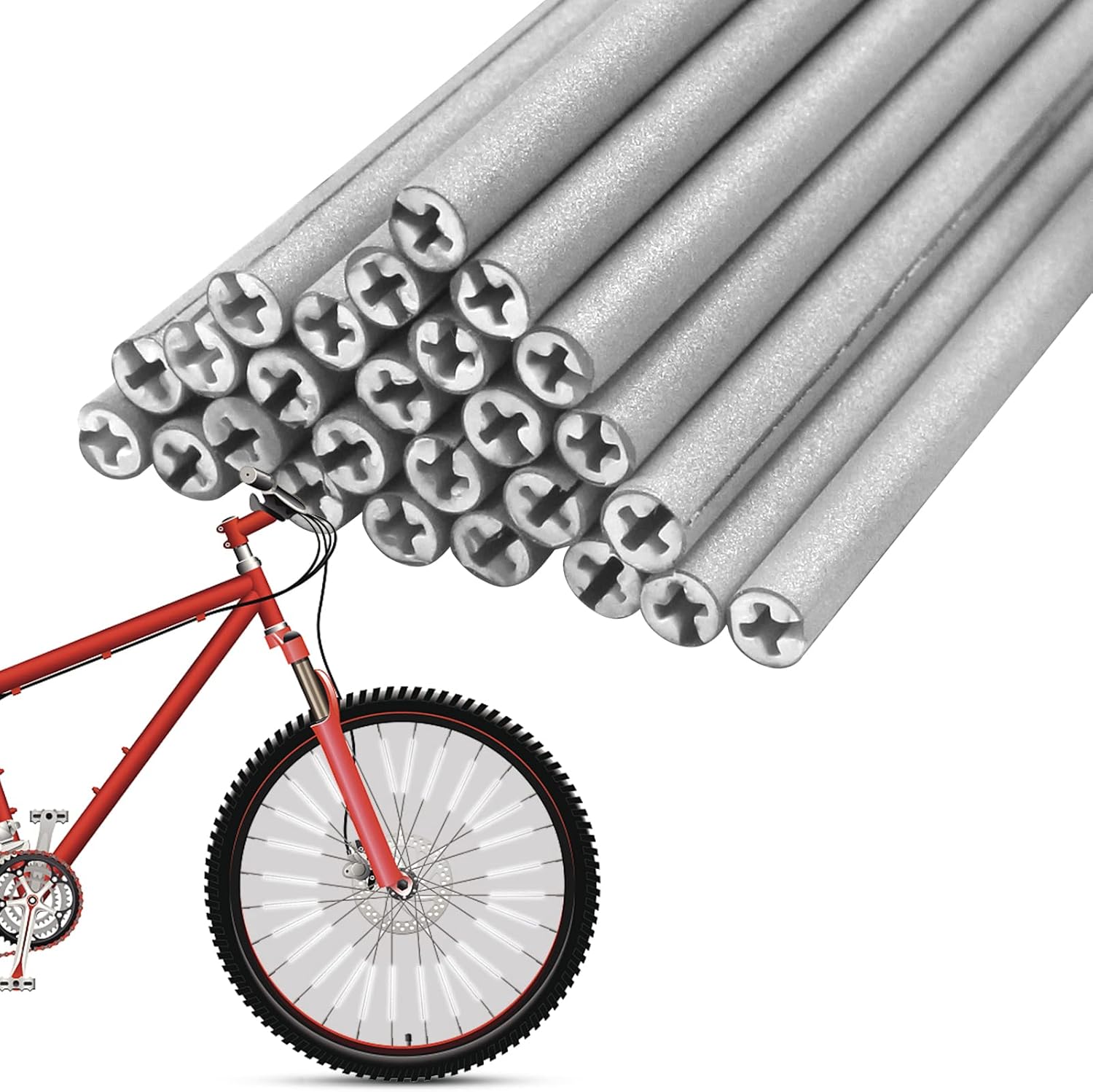 aupawdy 72 Pcs Spoke Reflector Bicycle Cycling Reflective Clip bike ...