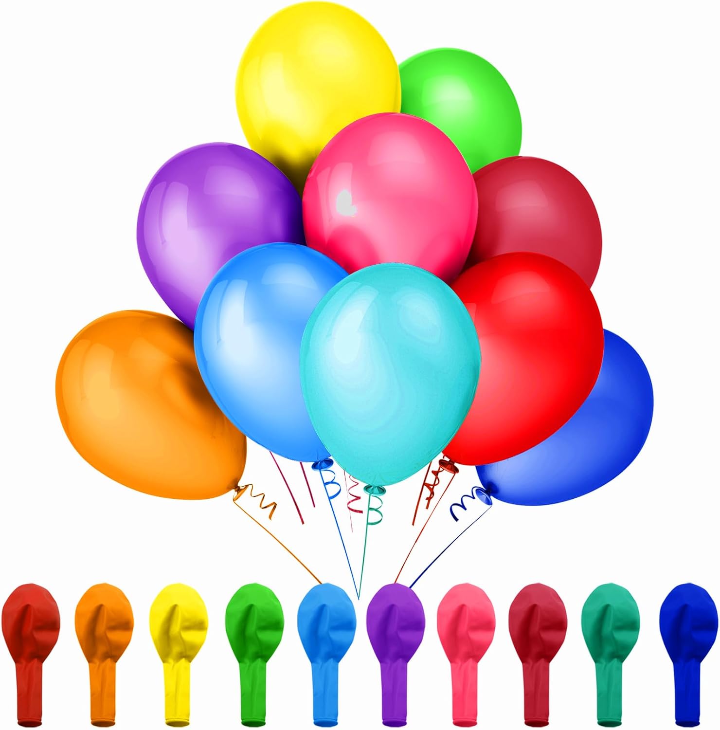 Amazon.com: Balloons-12 inch, Rainbow balloons, Colorful Balloons ...