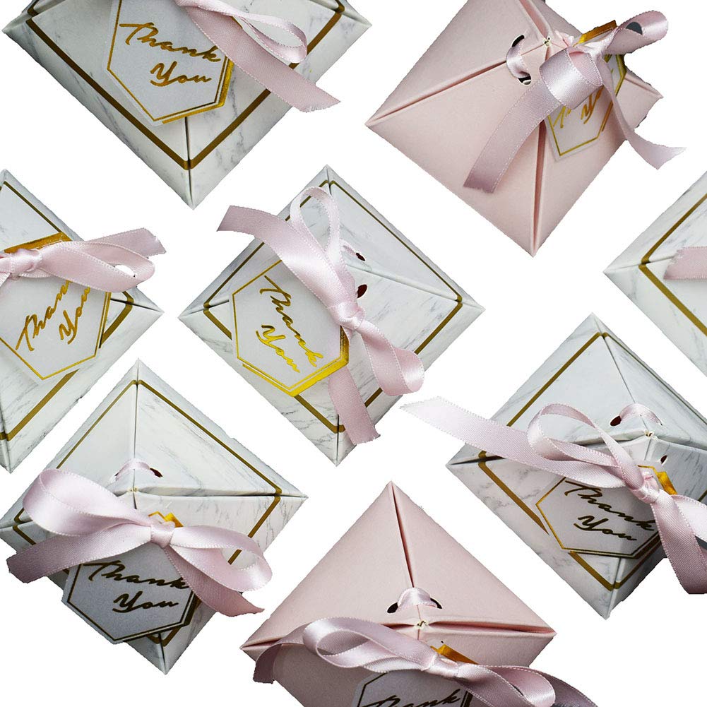 Pyramid Chocolate Wedding Marble Pyramid Candy Box Wedding Party