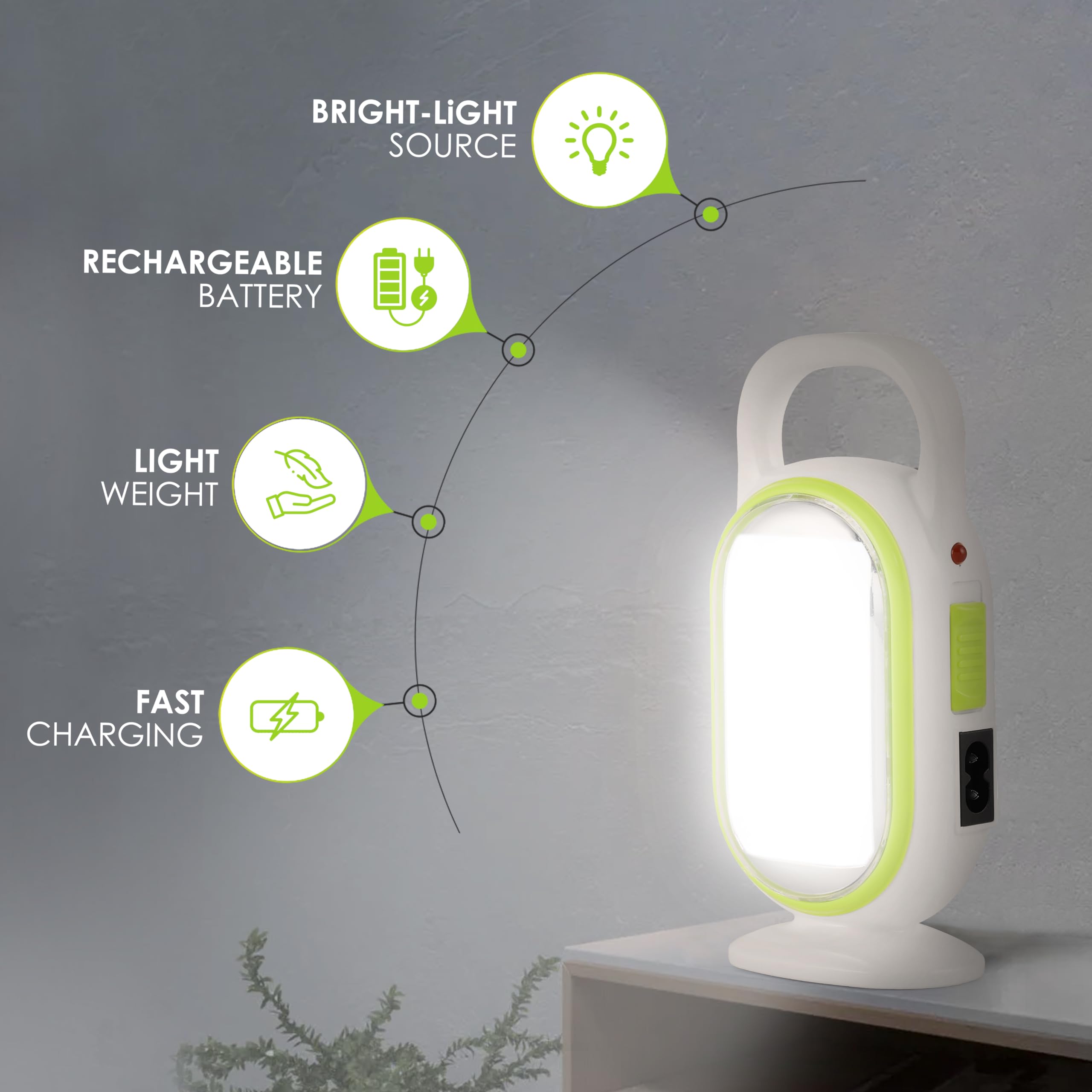 Portable Emergency Lights For Homes Outdoor USB Rechargeable LED Lamp