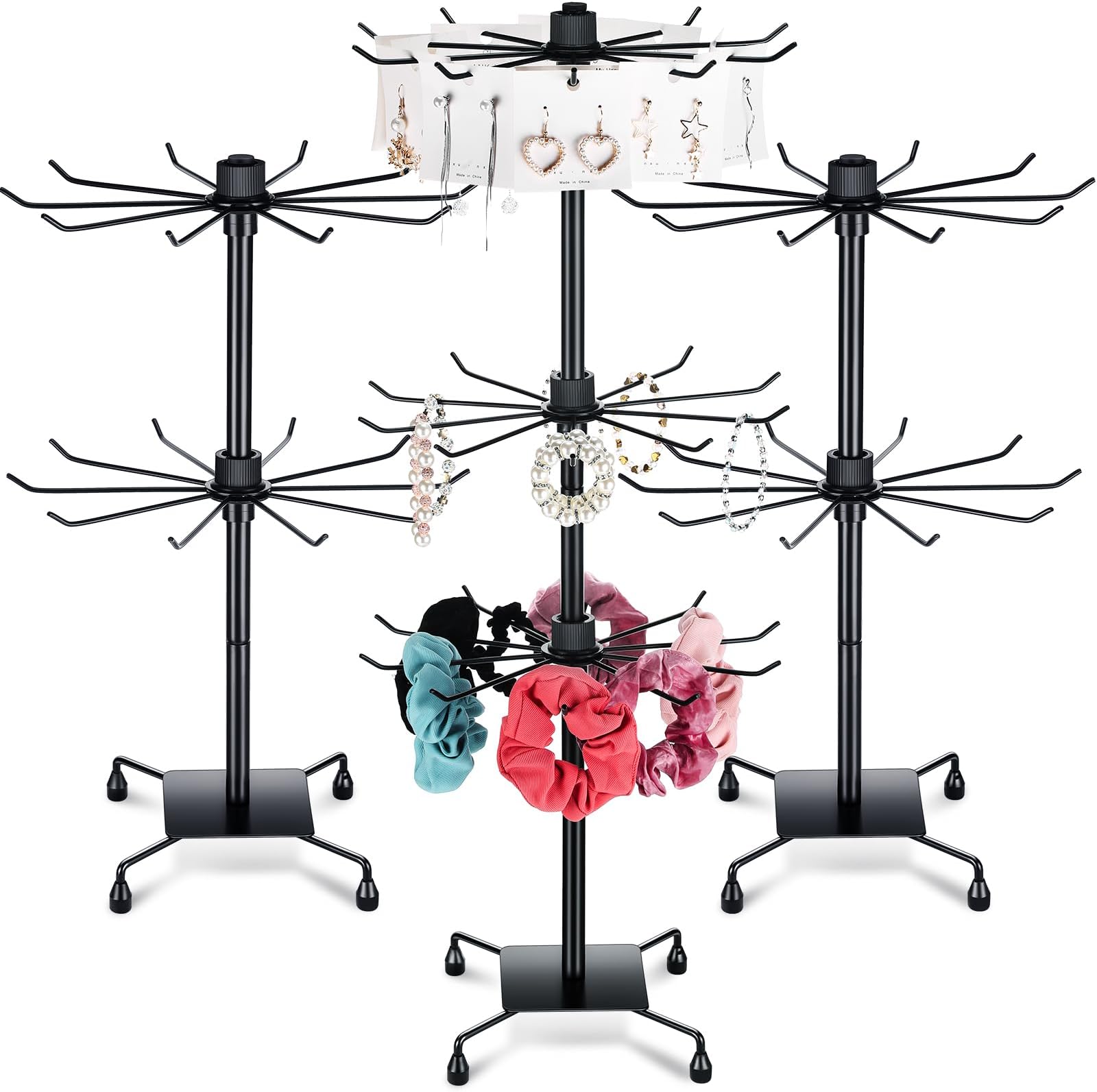 Amazon.com: BBTO 2 Pcs Rotating Display Stand Jewelry Display Rack with ...