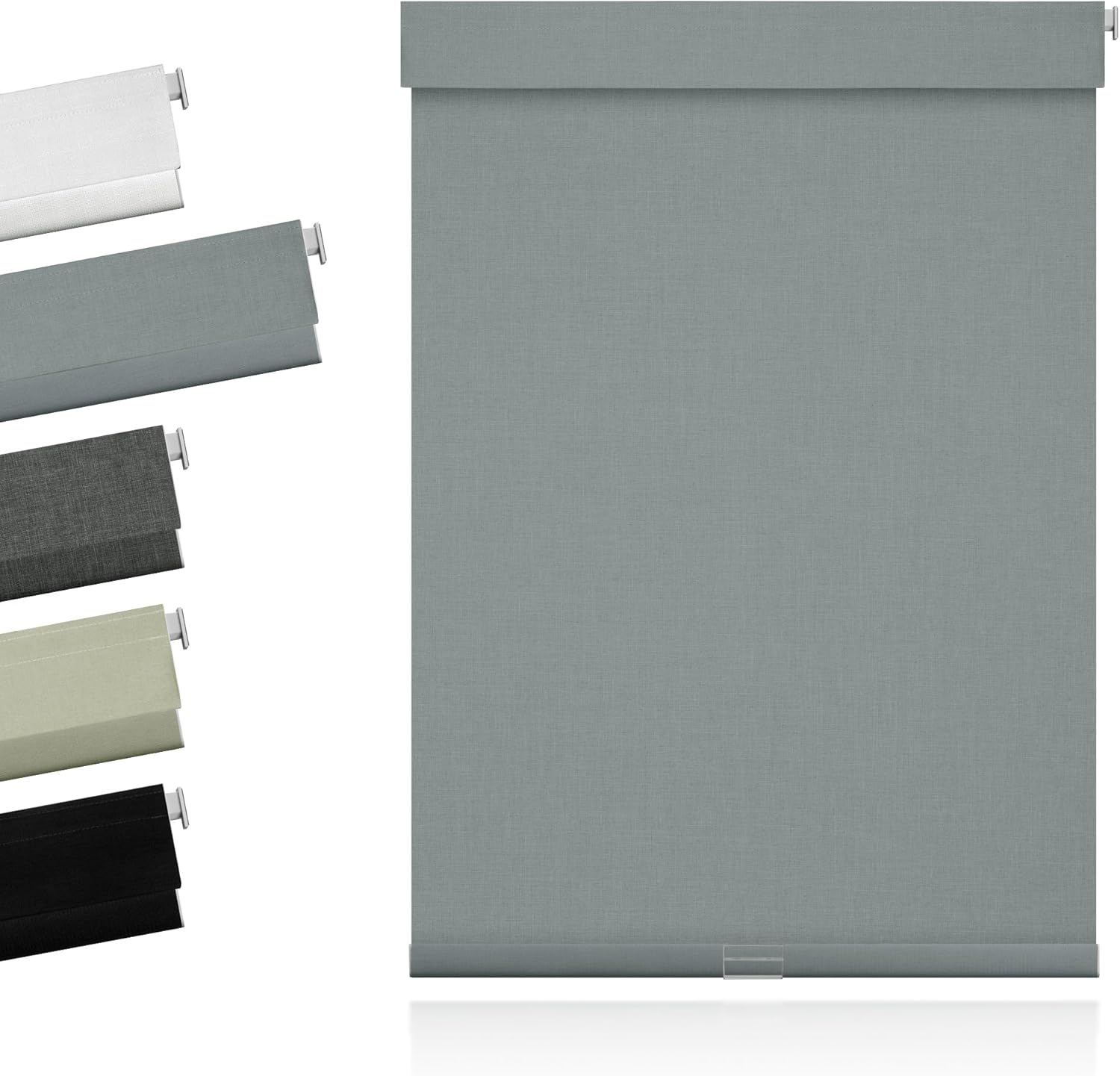 MoDanCeQ Stores à rouleau occultants sans perçage pour fenêtres, stores ...