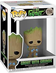 Amazon.com: Funko Pop! Marvel: I Am Groot, Groot with Grunds : Toys & Games