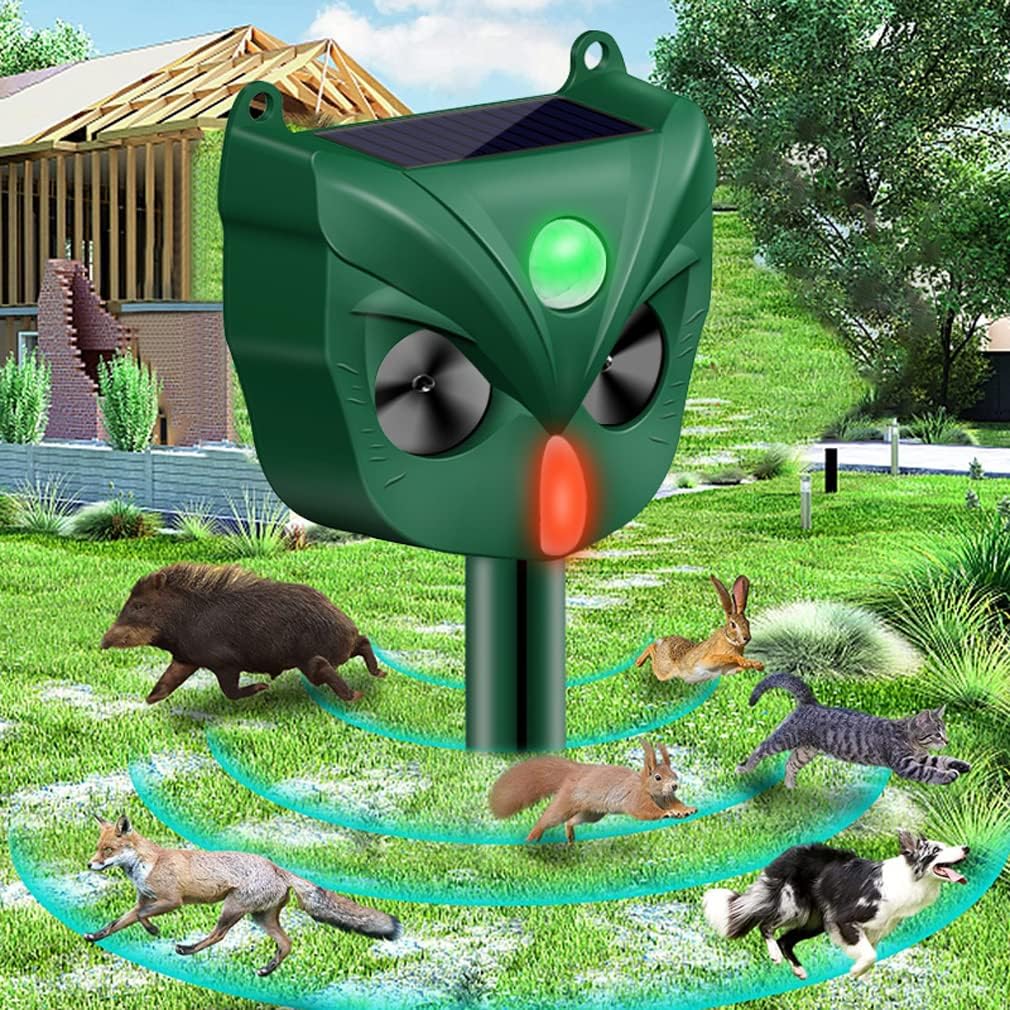 Amazon.com: Animal Repeller,Solar Ultrasonic pest Repellent,Waterproof ...