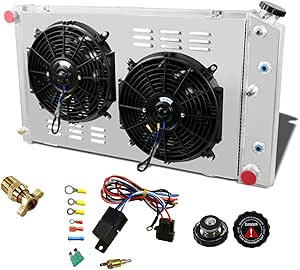 Amazon.com: OzCoolingParts 3 Row Core Aluminum CC161 RAD161 Radiator + 2 x 12" Fan w/Shroud Kit ...
