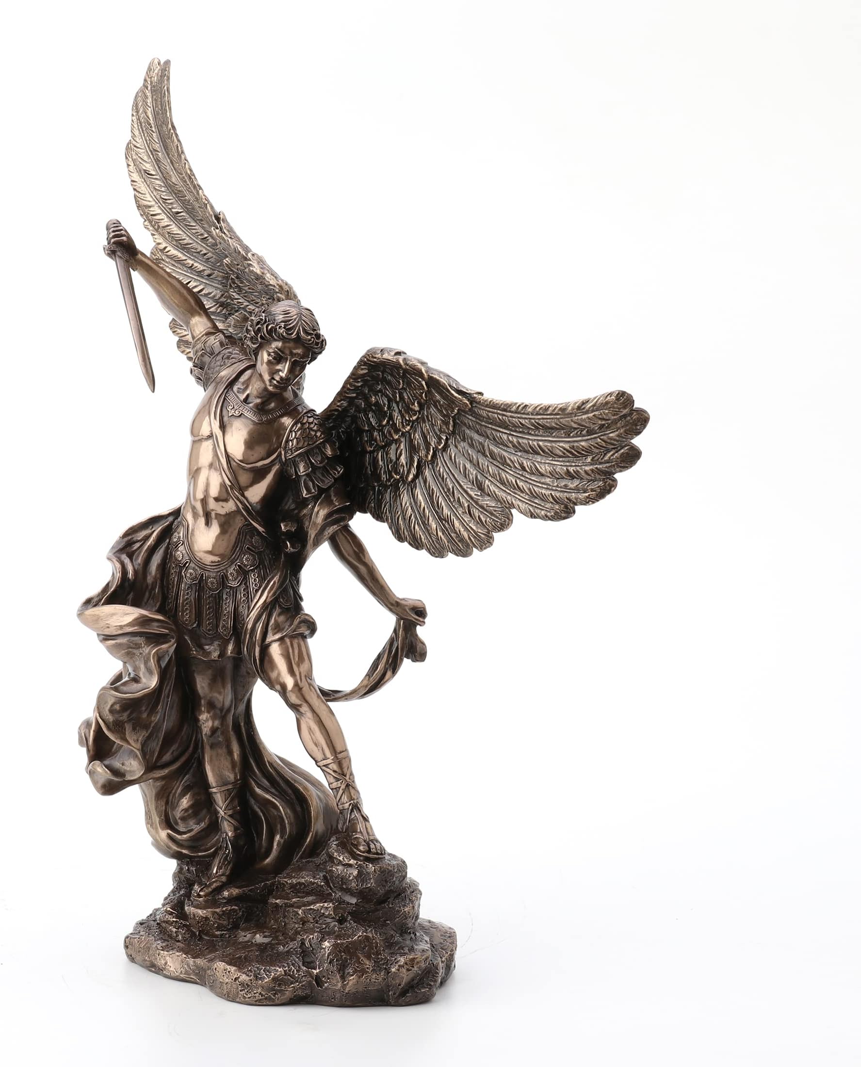 Amazon.com: Veronese Design Bronze Finished Pensive Male Angel Statue ...