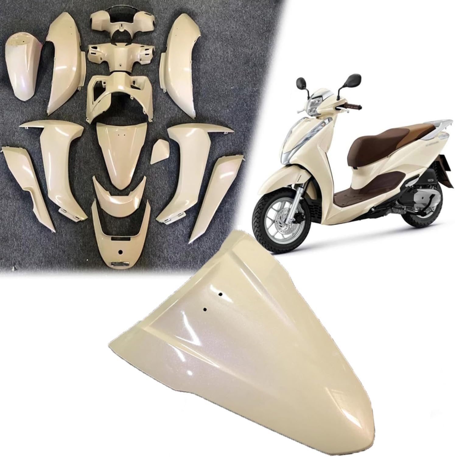 Amazon | FOR リード125 LEAD 125 lead125 2013-2017に適しています オートバイのオリジナルフルカーケースベージュ 外装パーツセット (B) | 外装 ...