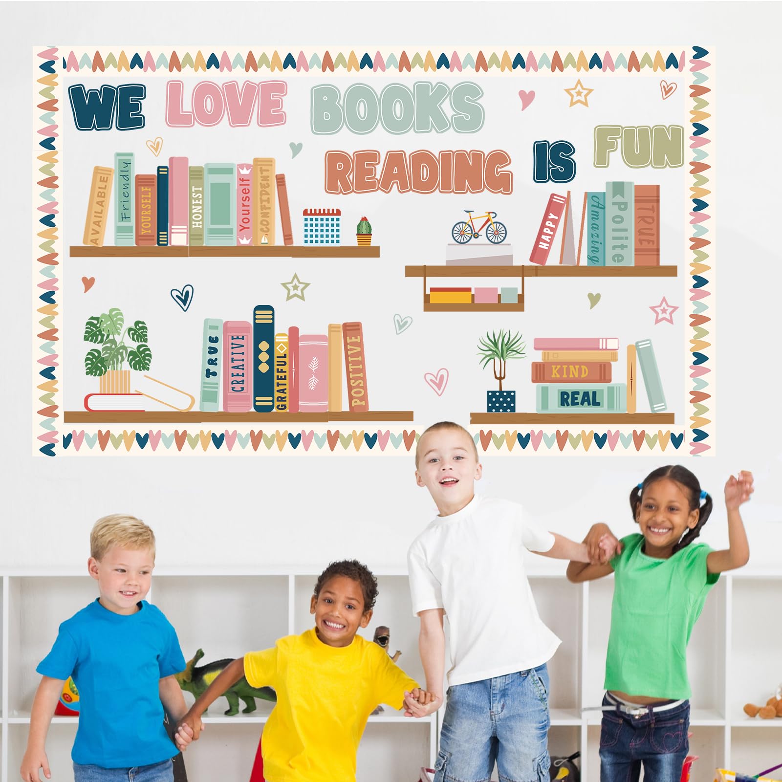 Snapklik.com : Reading Bulletin Board Decorations Set Boho Growth ...