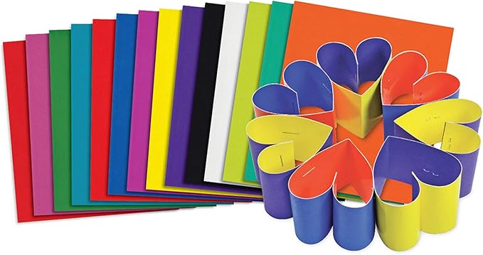 Amazon.com: Roylco Double Colored Card Stock, 8" x 9", Assorted Colors ...