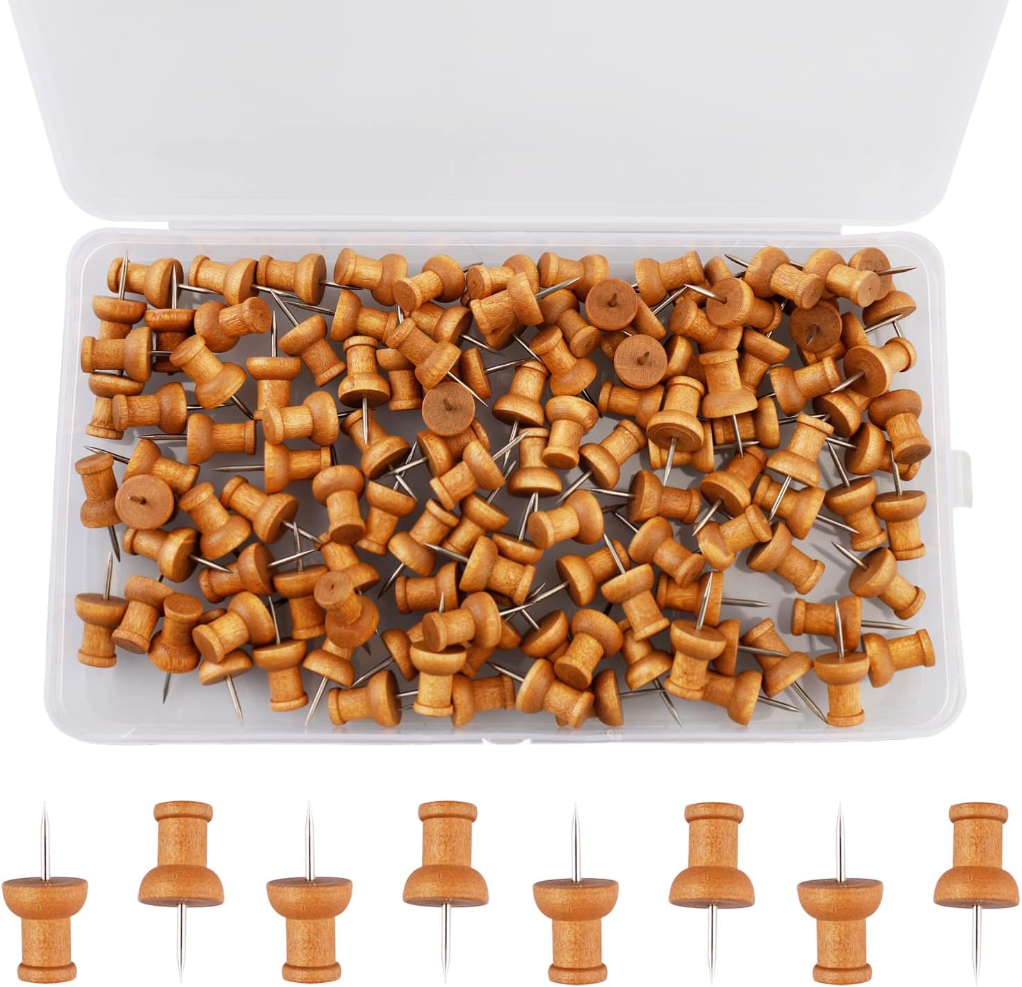120 Piezas Chinchetas Madera, Chinchetas de Tablero de Corcho ...