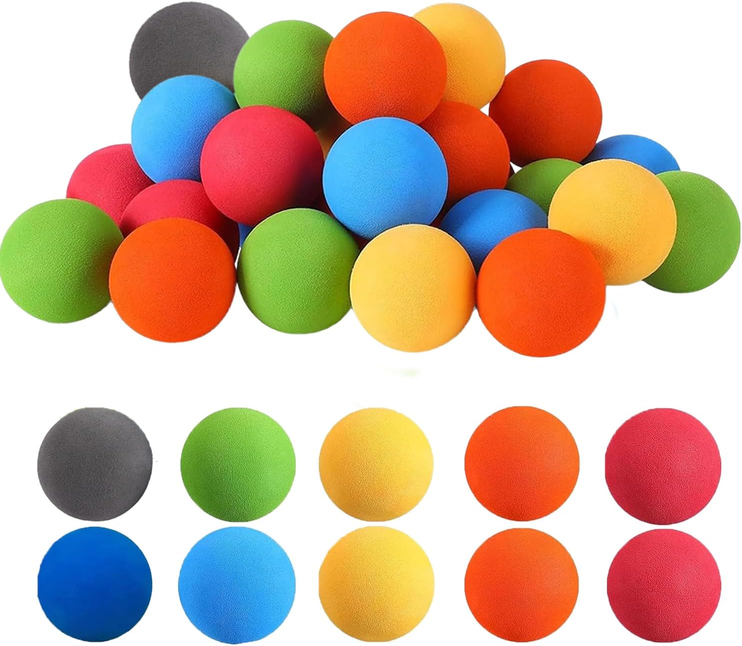 Suweiyuanshiyi 18 Pack Mini Hockey Foam Balls - 2 Inch Soft Practice ...