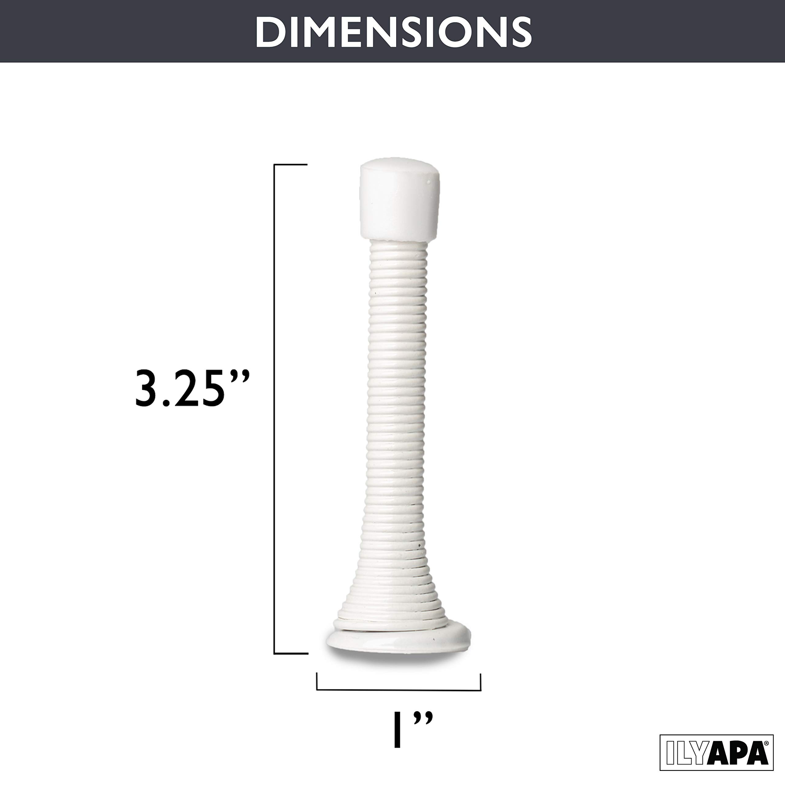 Snapklik.com : 10 Pack Of Spring Door Stops White - 3 1/4 Inch Heavy ...