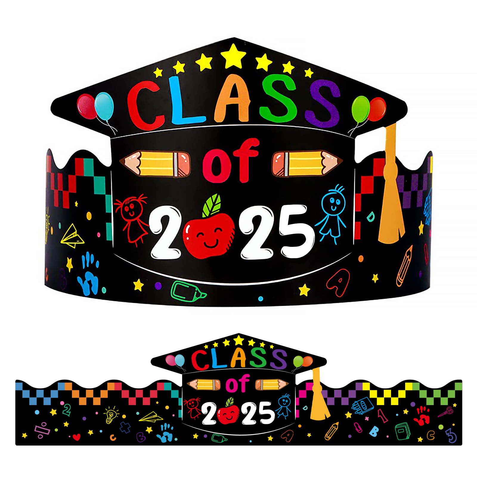 Snapklik.com : WaaHome Kids Preschool Graduation Paper Cap 2025-24pcs ...