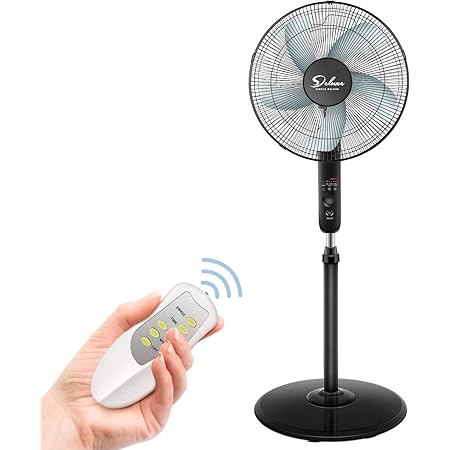 Amazon.com: Amazon Basics Oscillating Dual Blade Standing Pedestal Fan ...