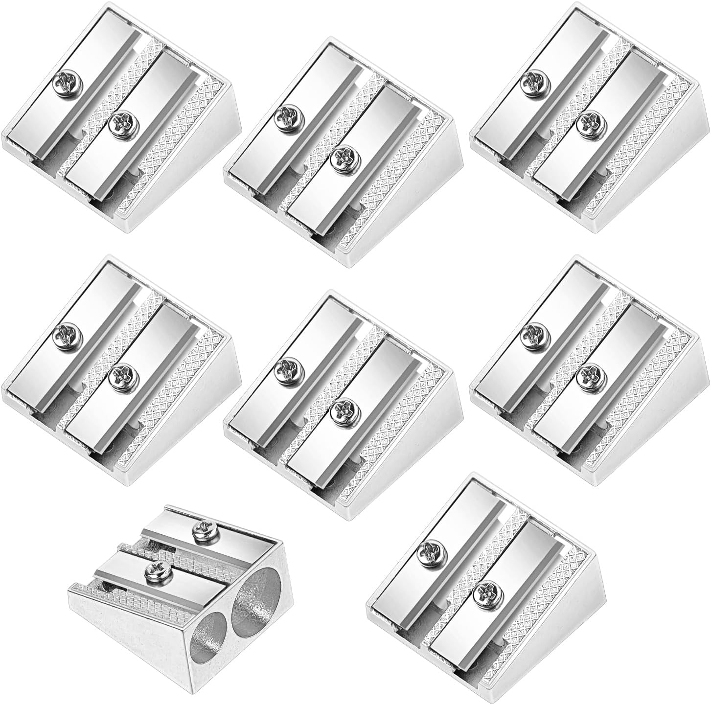 Amazon.com : 2 Holes Handheld Metal Pencil Sharpener Alloy Manual ...