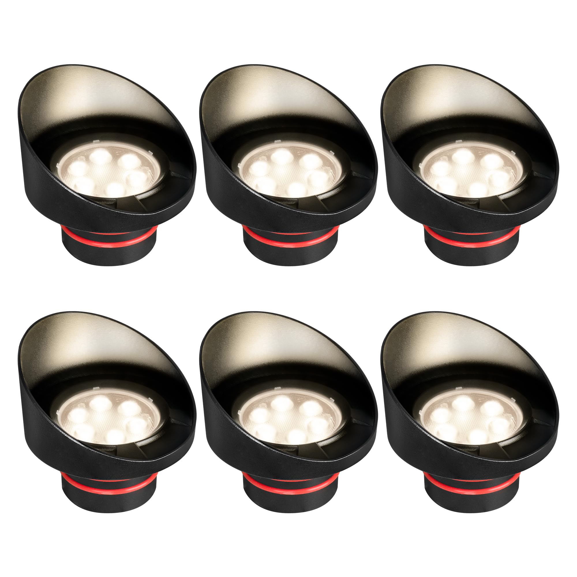 Snapklik.com : 6-Pack Low Voltage Dimmable In-Ground Lights, 7W Shield ...