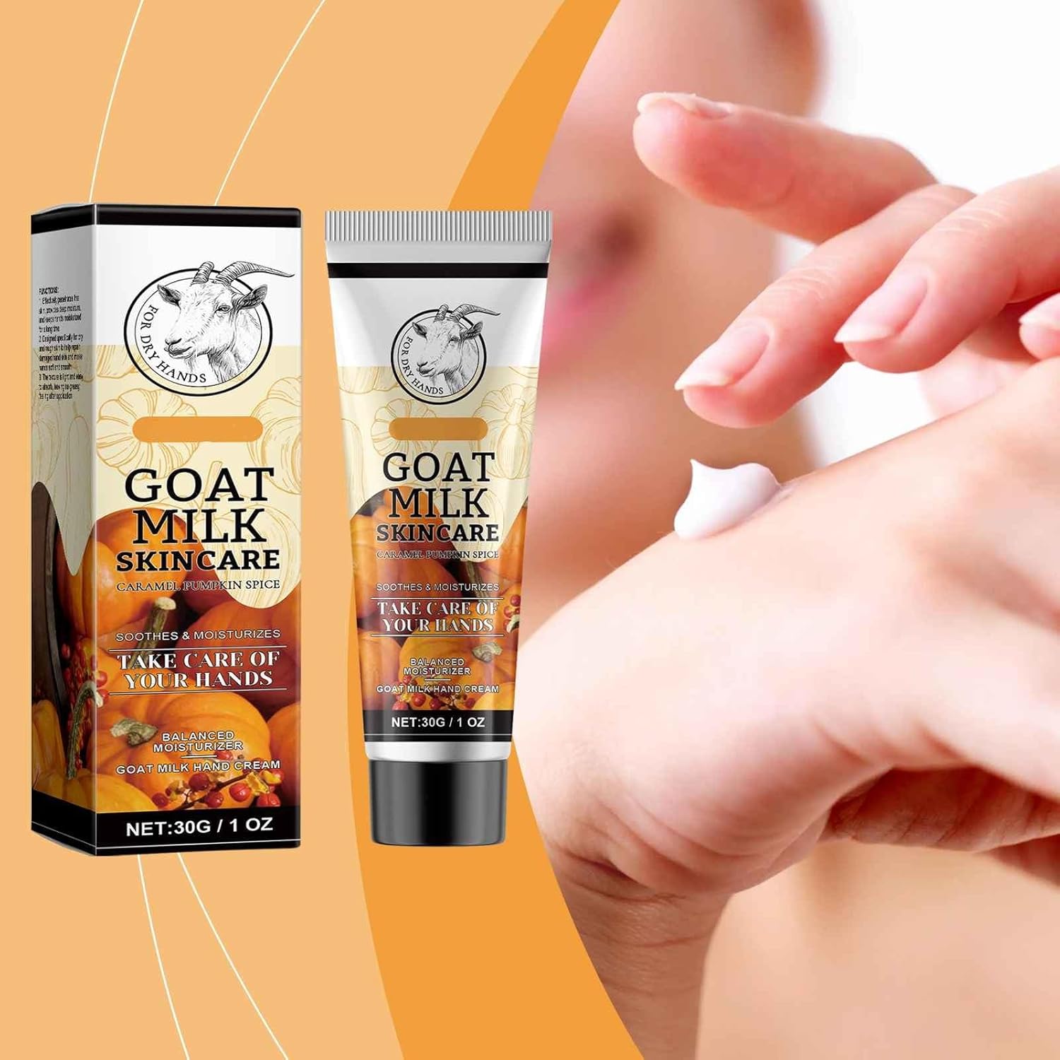 Amazon.com : Caramel Pumpkin Goat Milk Hand Cream - Travel Size Hand ...