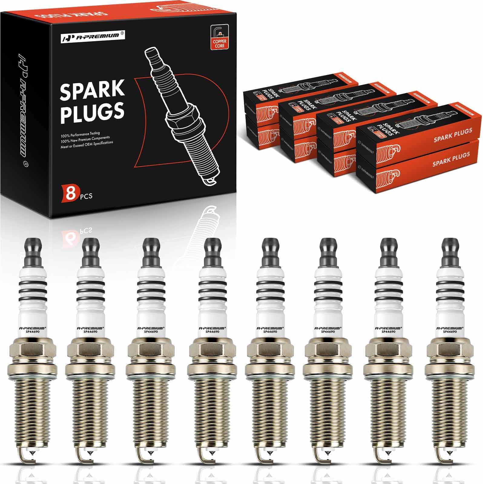 A-Premium 8PCS 4469 Iridium Platinum Spark Plugs Compatible with Nissan ...