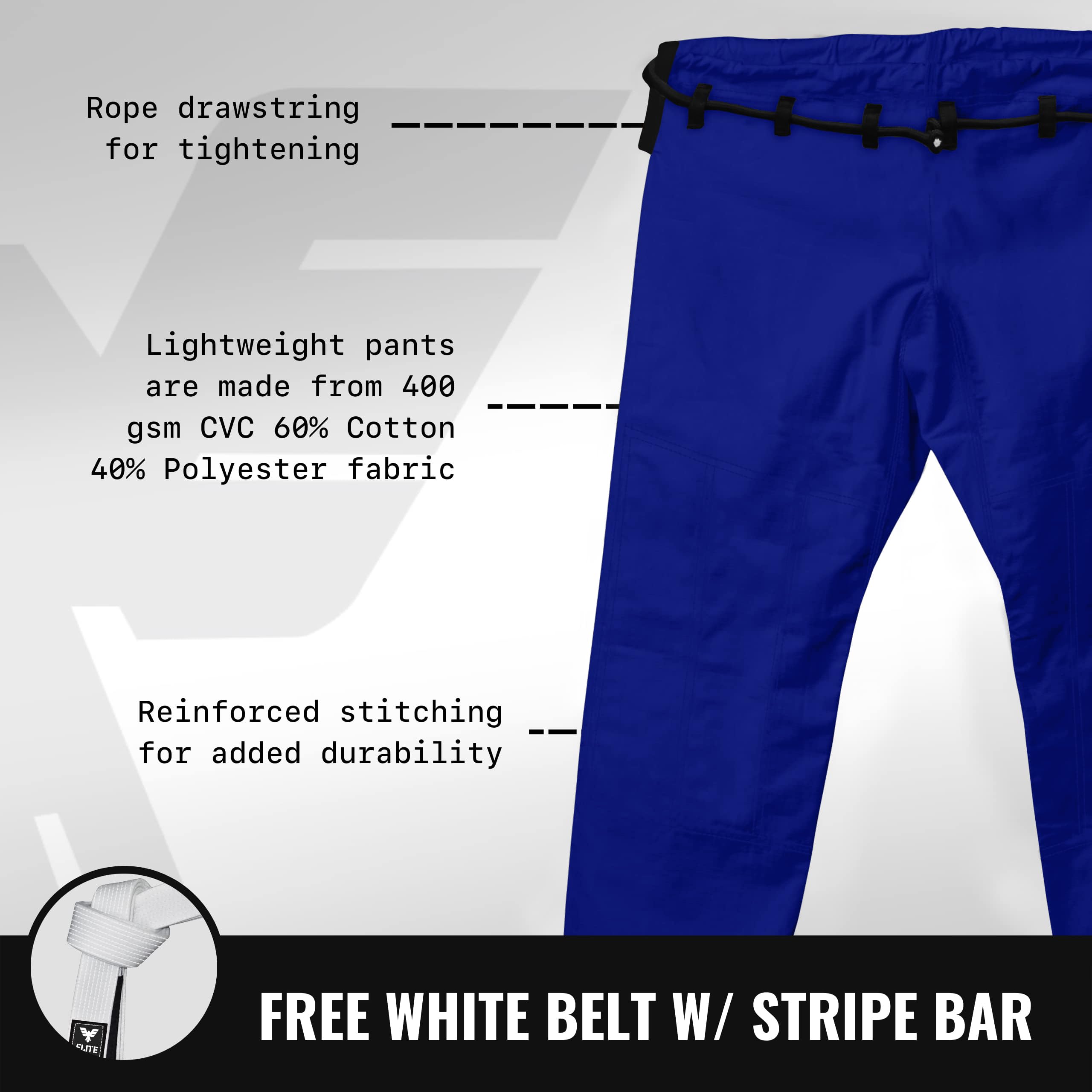 Jiu Jitsu Bresilien Elite Sports Kids Bjjj Gi Garçon Ceinture Jjb