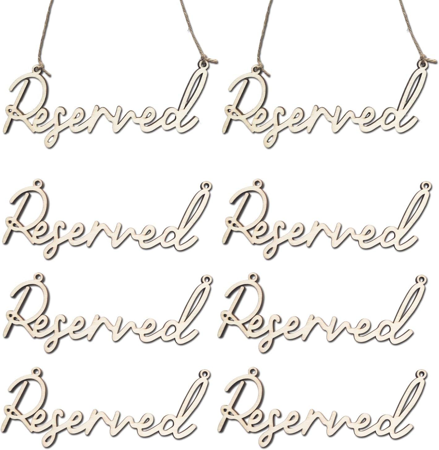 Amazon.com: 12 Pcs Wooden Hanging Reserved Signs for Wedding, Church ...
