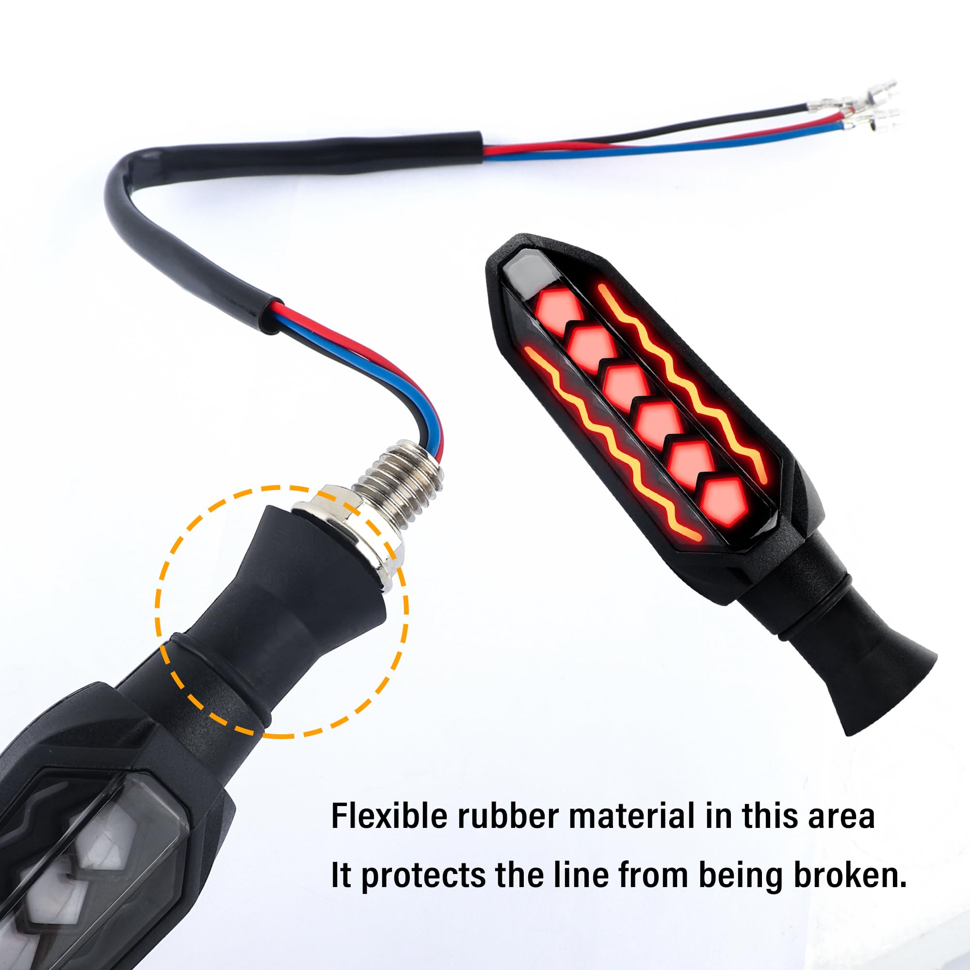 Snapklik.com : Carleef 2PCS Motorcycle Turn Signals LED,Cool Flowing ...