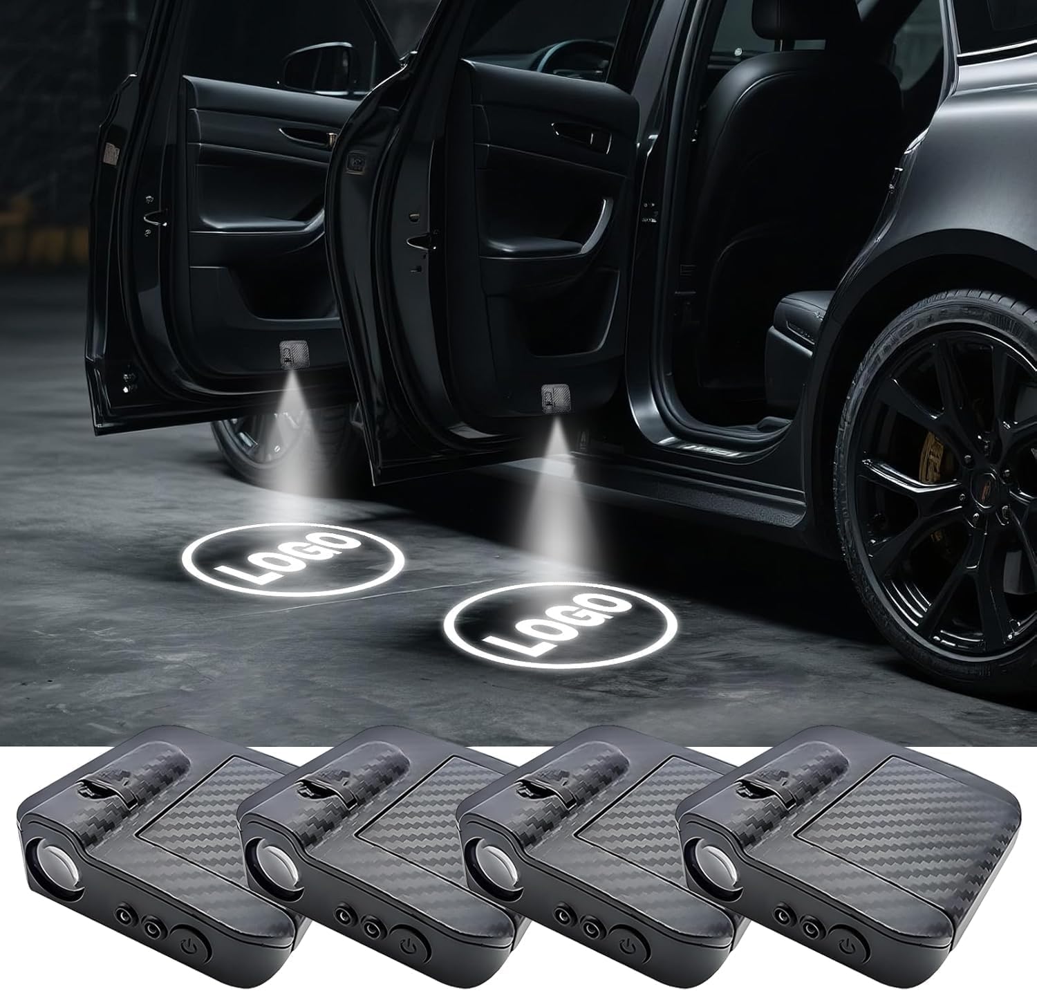 Amazon.com: 2PCS Custom Car Brand Car Door Lights, LED Projector Car ...