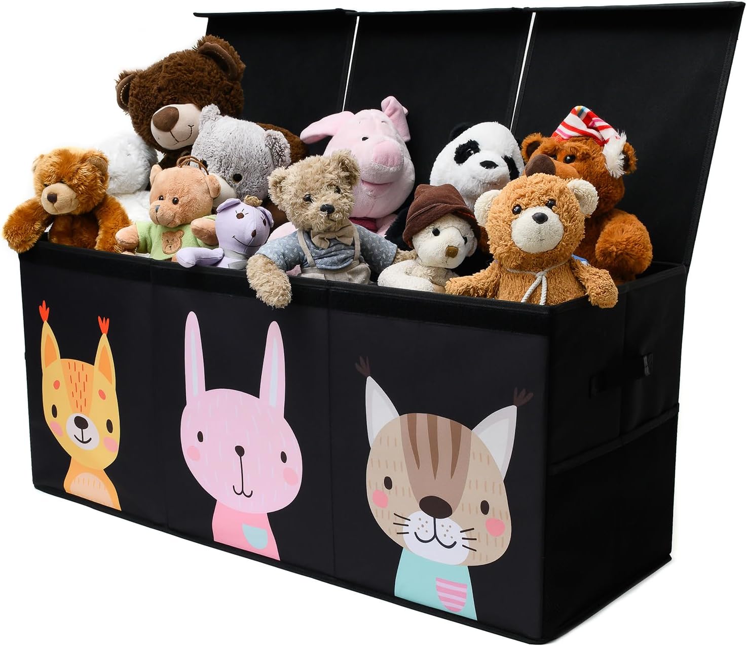 Amazon.com: Aconfei Kids Toy Box-Toy Chest, 70L Metal & Oxford Cloth ...