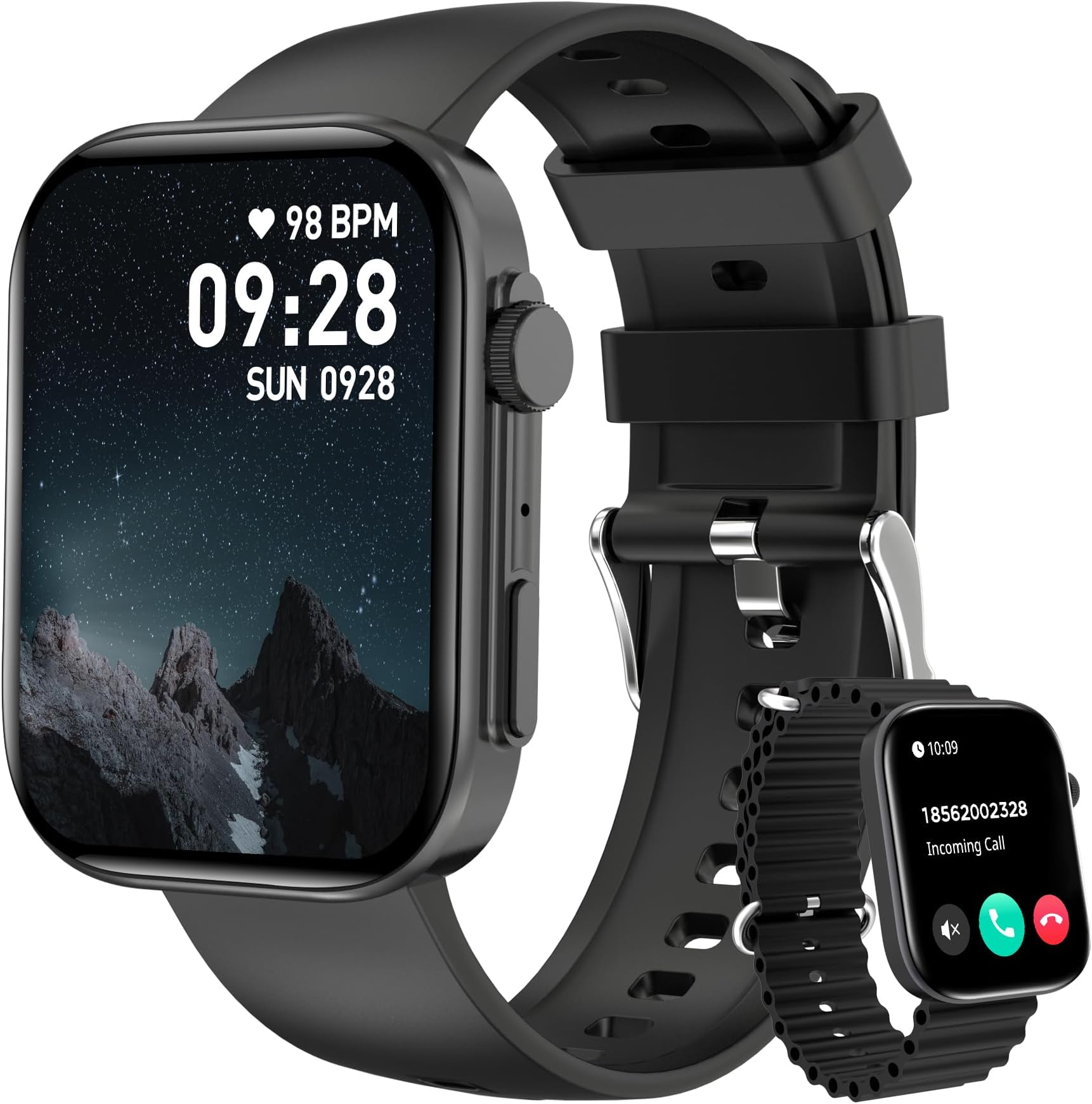 BRIBEJAT Smart Watch for Men Women (Answer/Make Call), 2.01'' Touch ...