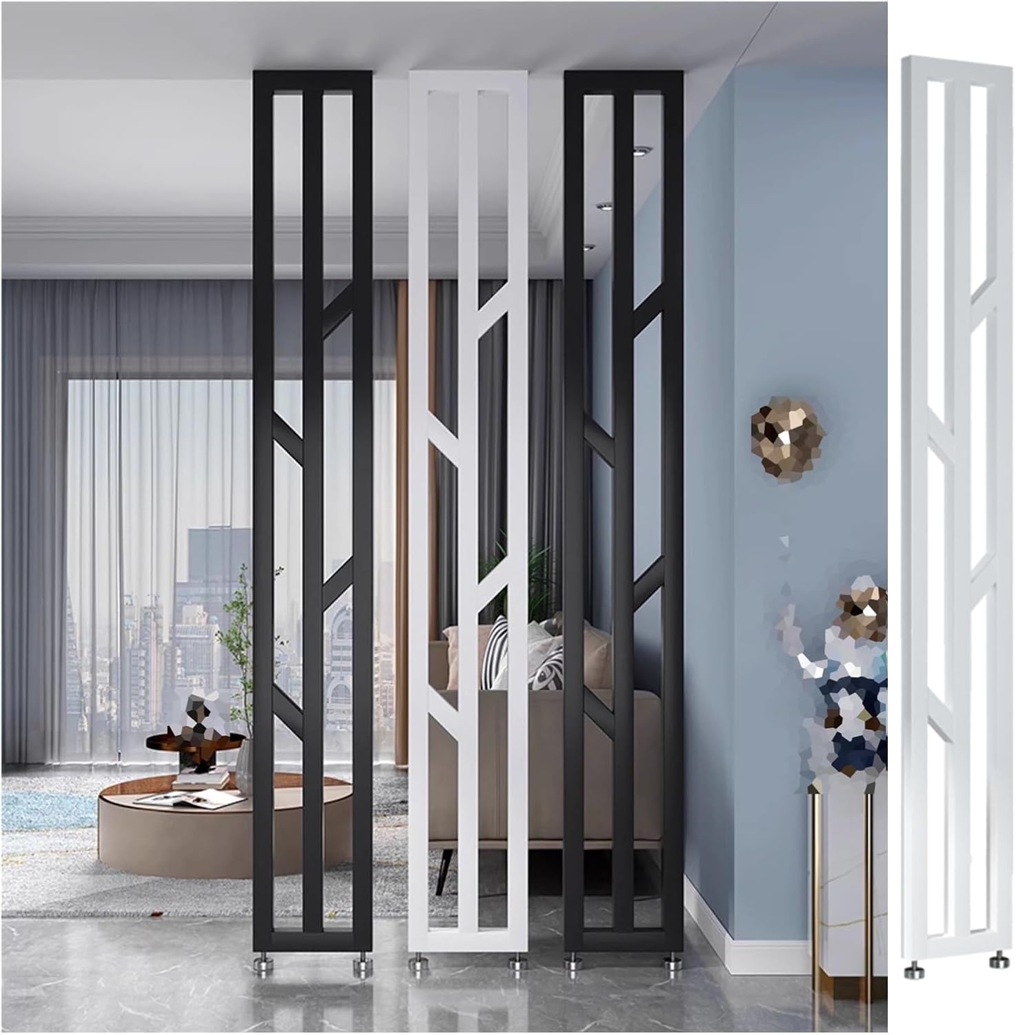 Adjustable Metal Post, No Drill Wall Partition Column for Coffee Shop ...