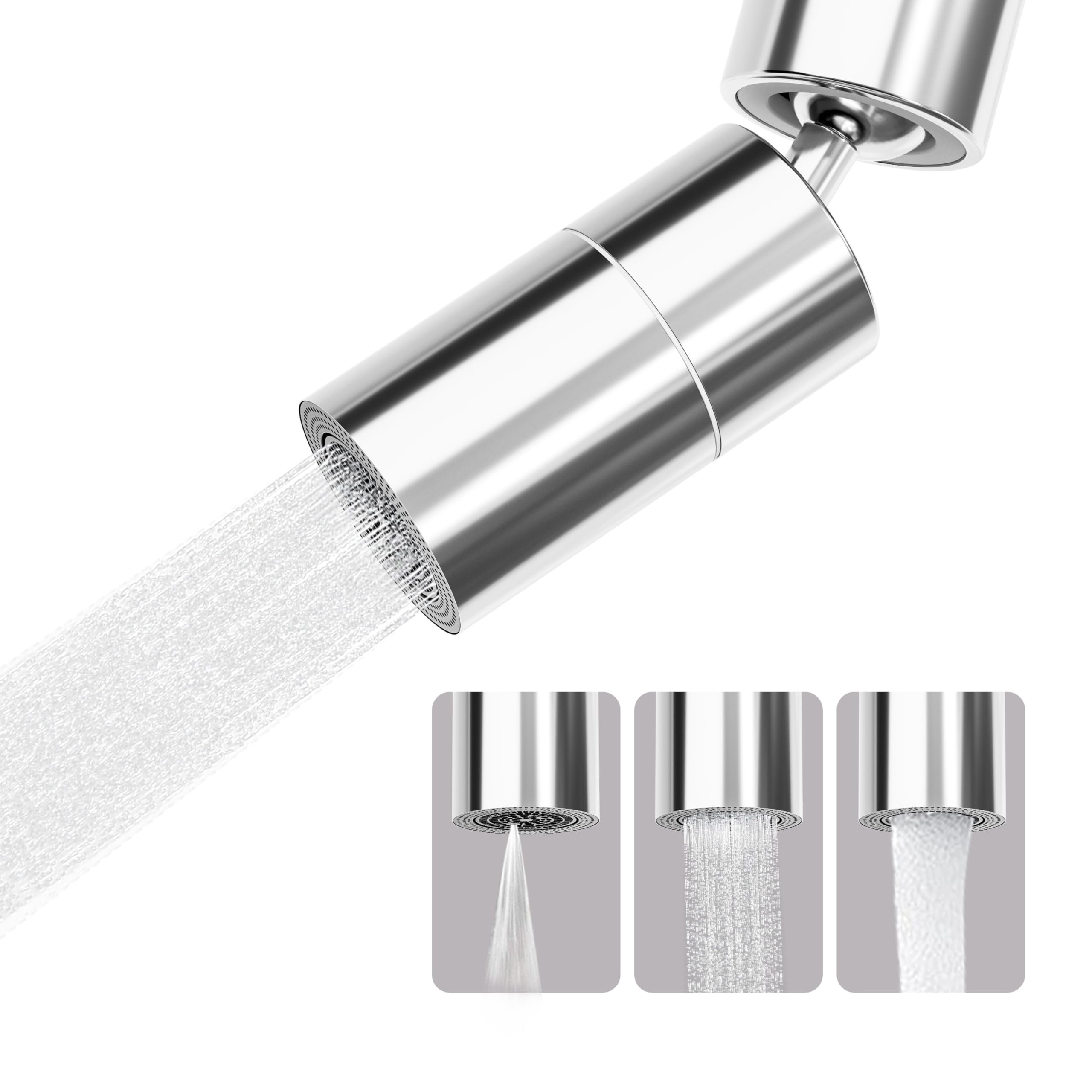 Frizzlife 360° Swivel Faucet Aerator Sink Extender, 3-Mode Sprayer ...