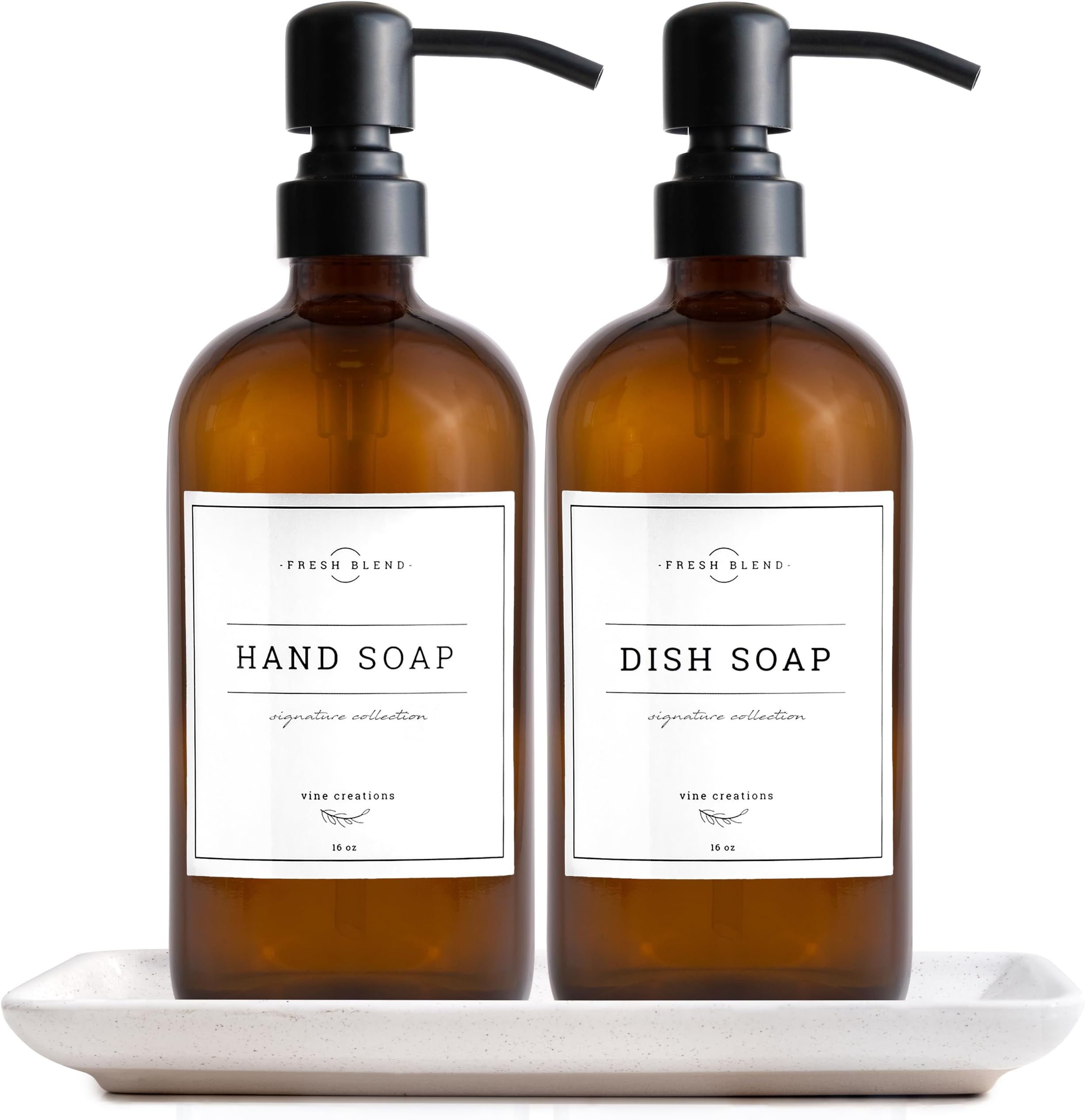 Amazon.com: Thick Glass Soap Dispenser - Kitchen Dish Soap Dispenser ...