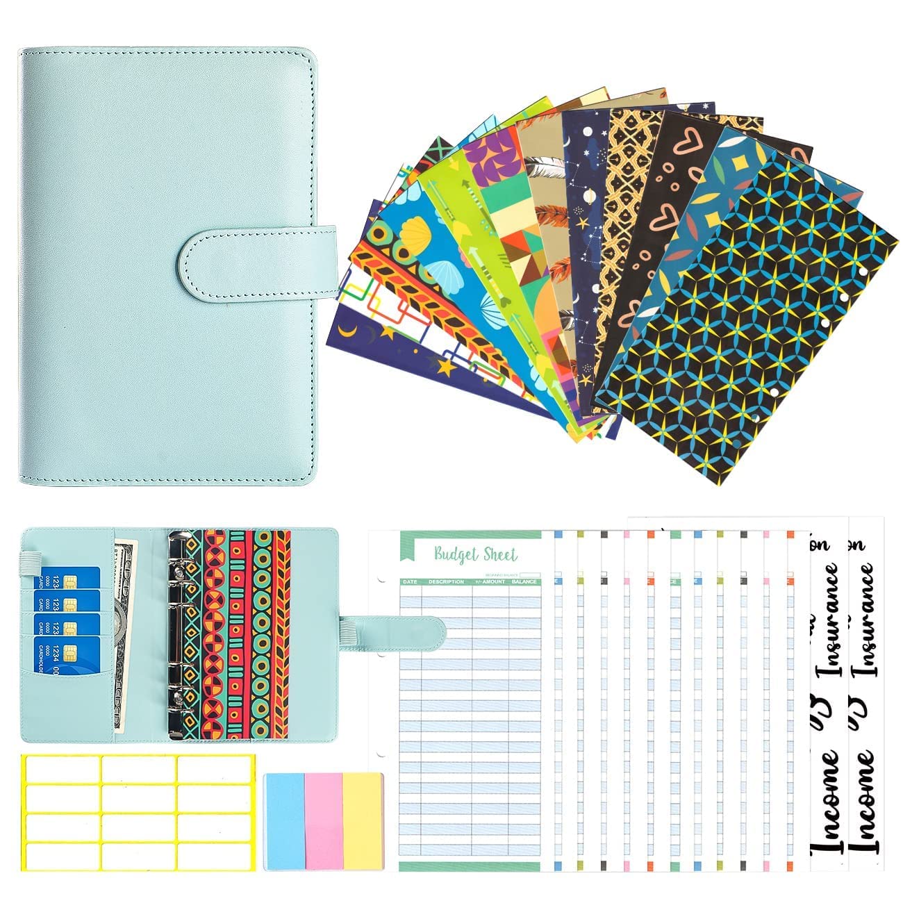 Buy HKX Budget Binder with Cash Envelopes for Budgeting, Money ...