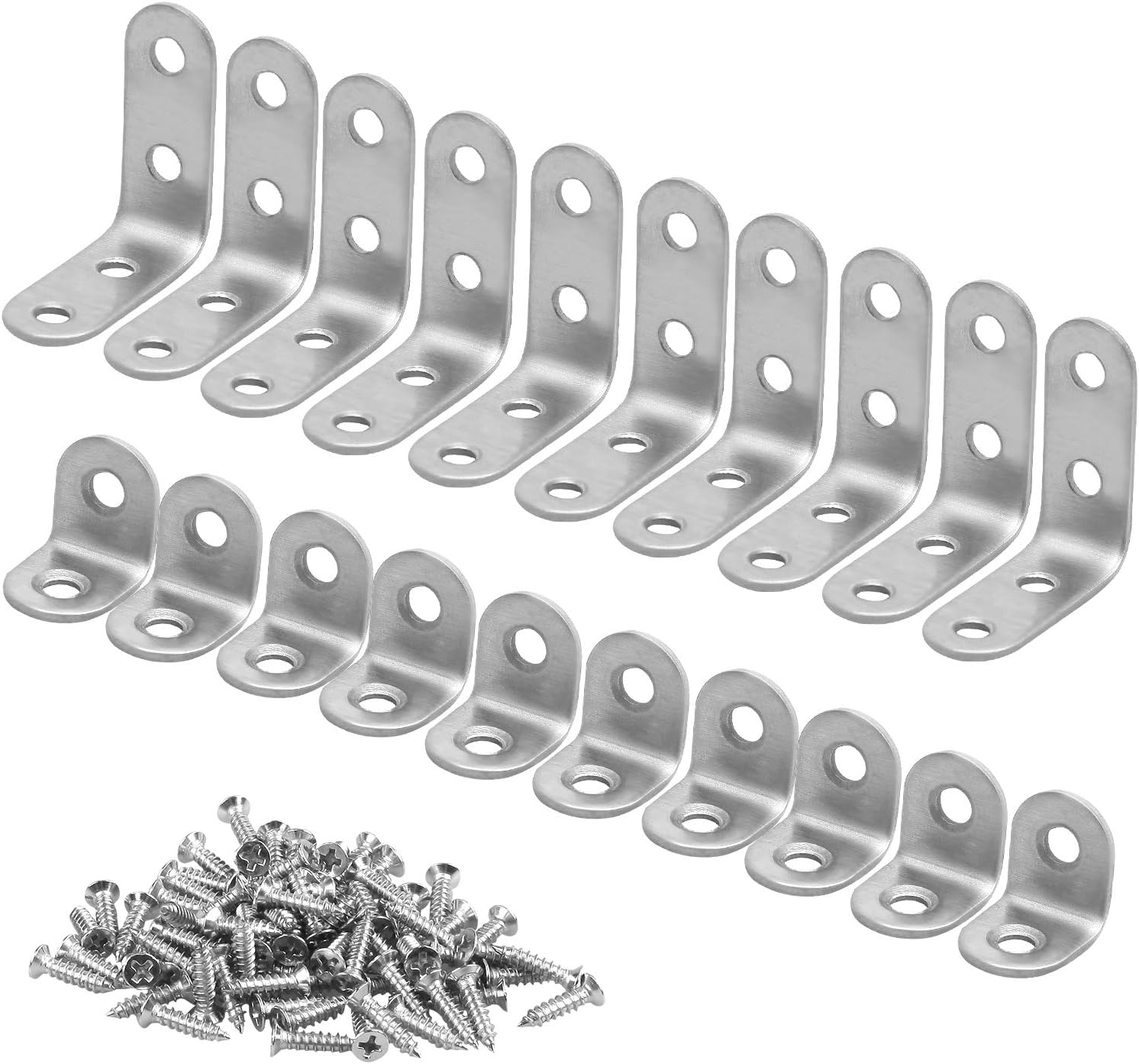 10 Piece L Shaped Brackets for Wood - Right Angle Corner Brackets with ...