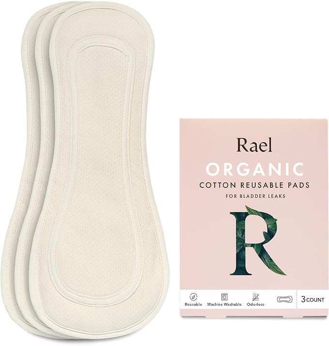 Amazon.com: Rael Organic Cotton Cover Reusable Bladder Pads - Thin ...