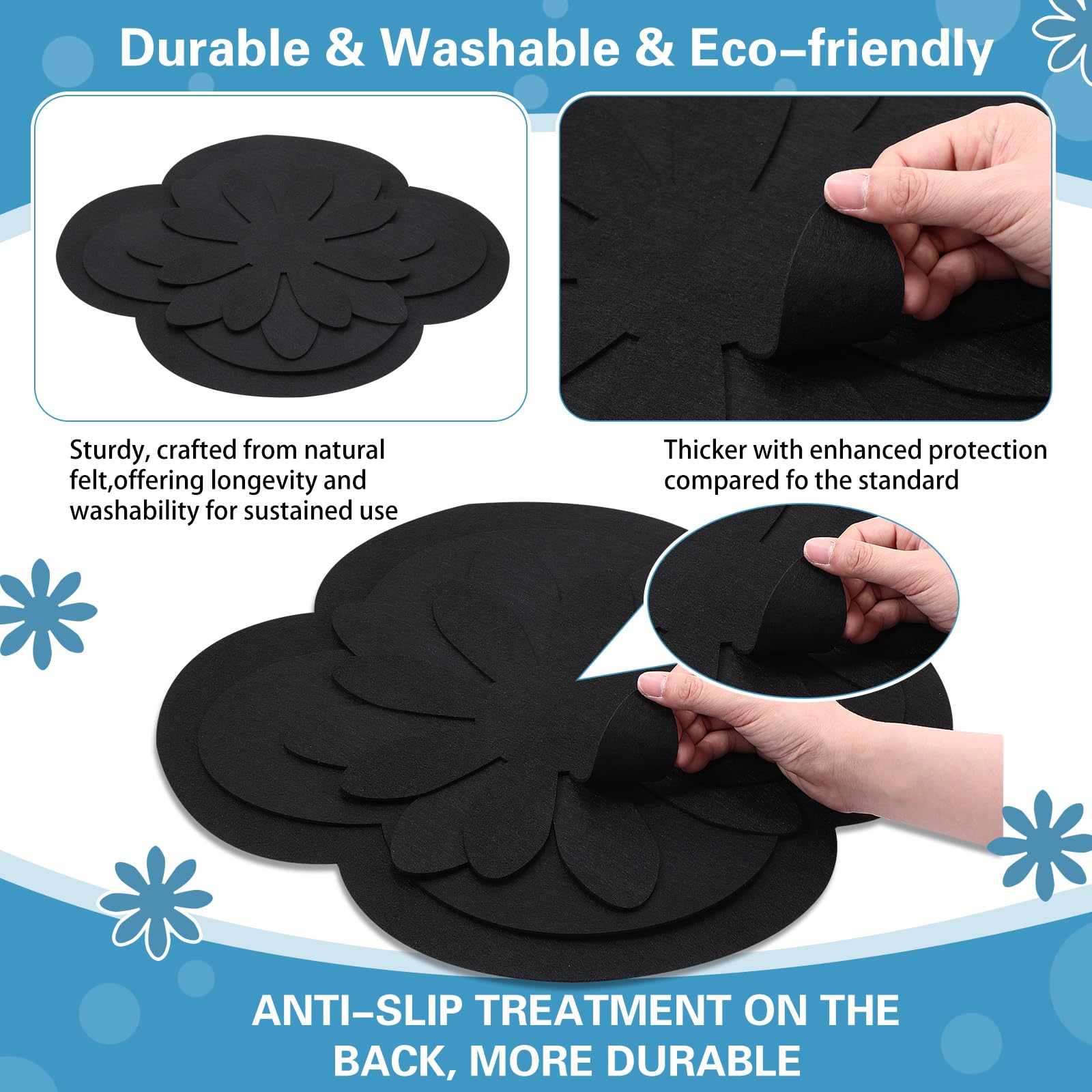Snapklik.com : Queekay 36 Pcs Felt Pot Pan Protectors Dish Dividers ...