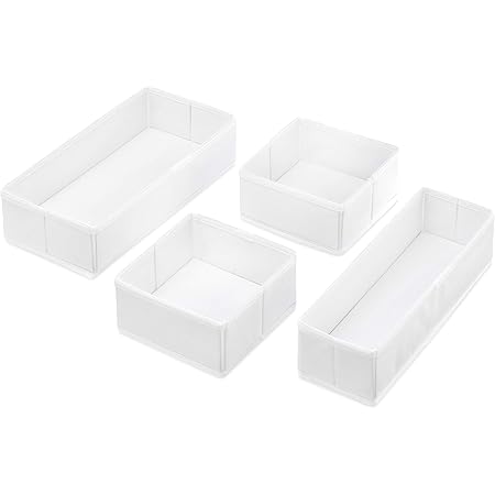 Amazon.com: Whitmor Set of 4-White Drawer Organizer : Home & Kitchen