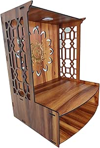 Amazon.com: Wooden Temple Hand Made Wooden Indian Mandir Mandap Pooja ...