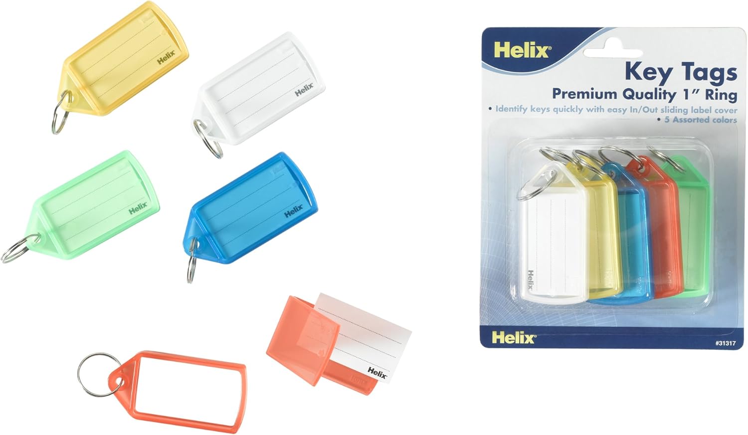 Amazon.com : Helix Key Tags Superior Large, Assorted Colors, Color May ...