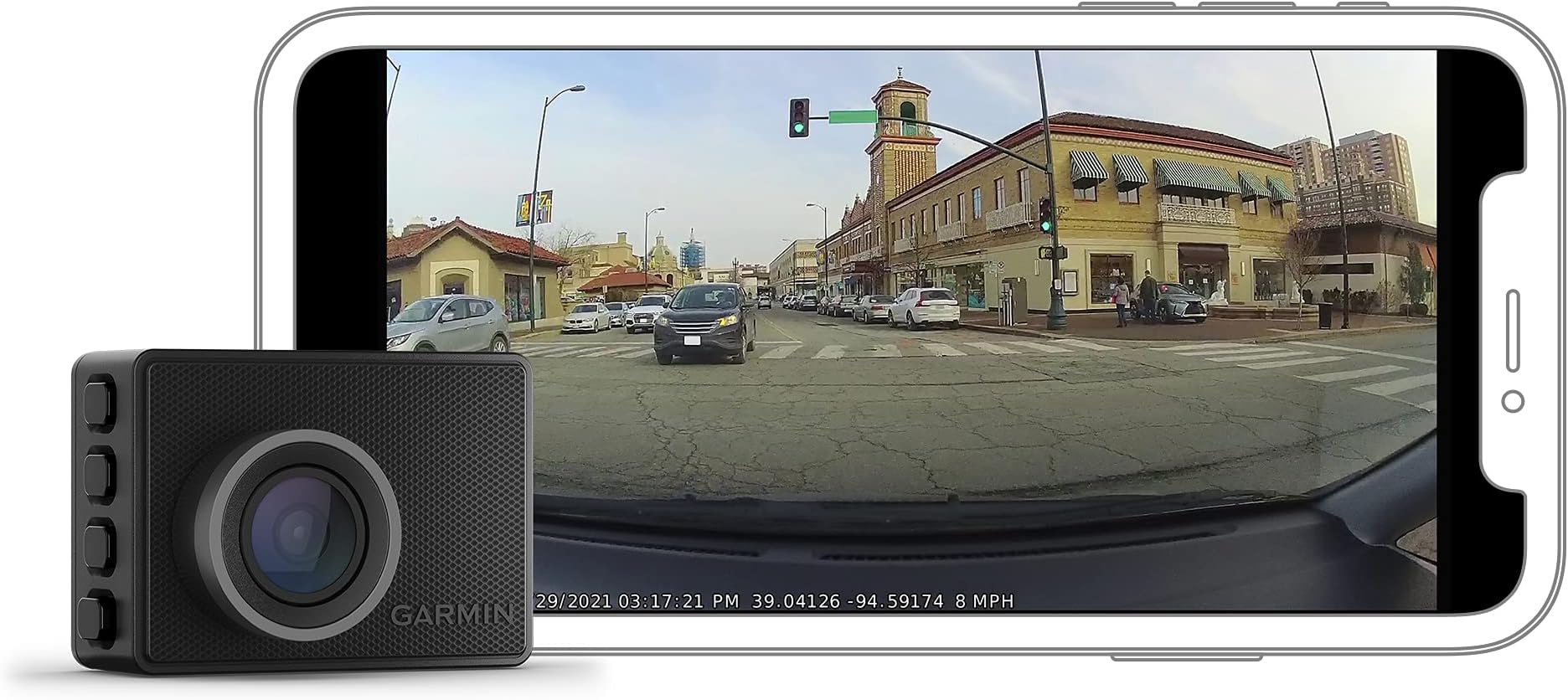Amazon.com: Garmin Dash Cam 47, 1080p and 140-degree FOV, Monitor Your ...