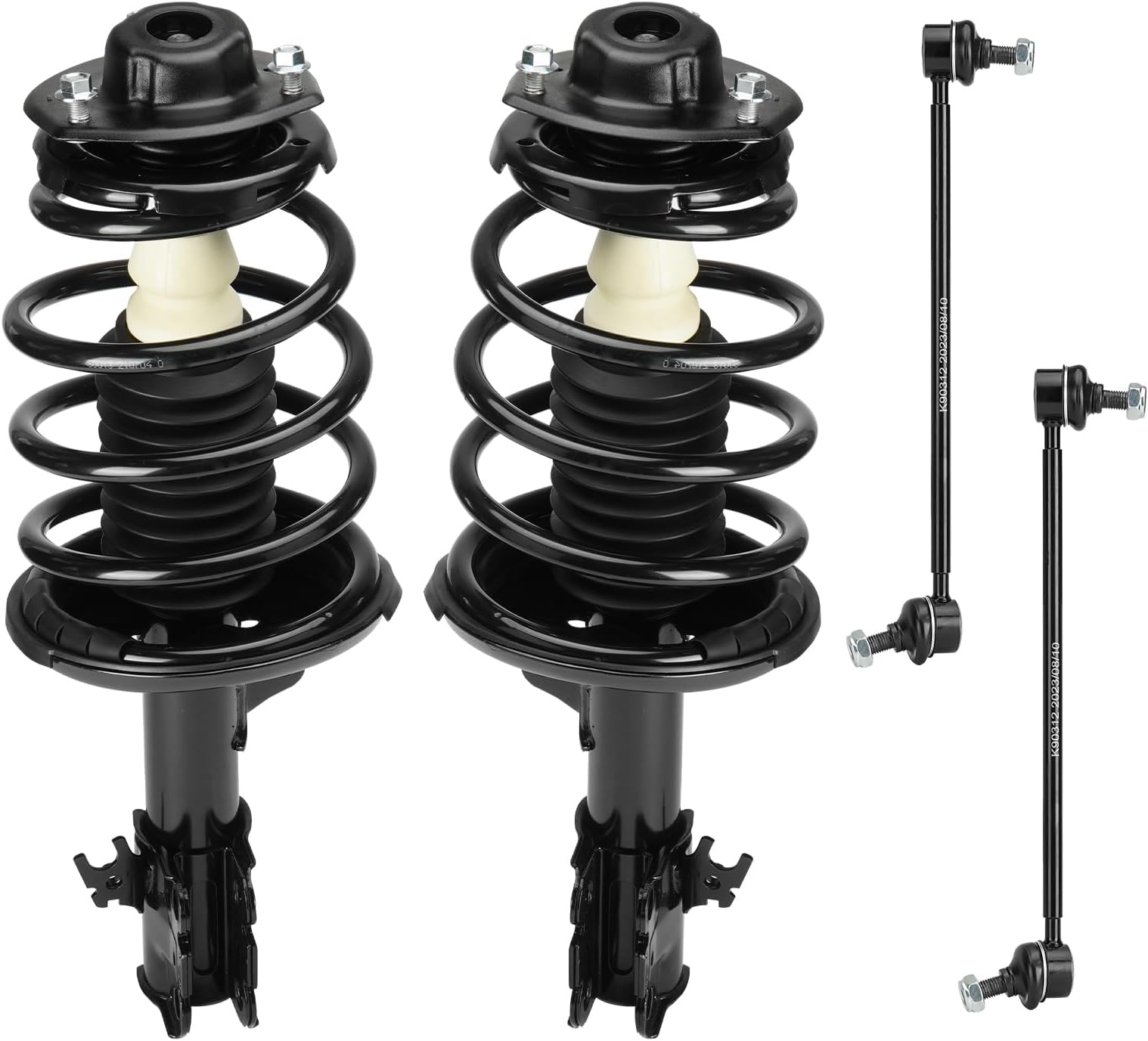 Amazon.com: Front Struts w/Coil Spring Shock Assembly + Sway Bar End ...