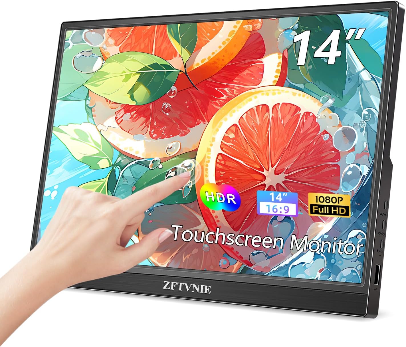 Touchscreen Portable Monitor 14 Inch Full HD 1080P HDMI USB Type C ...