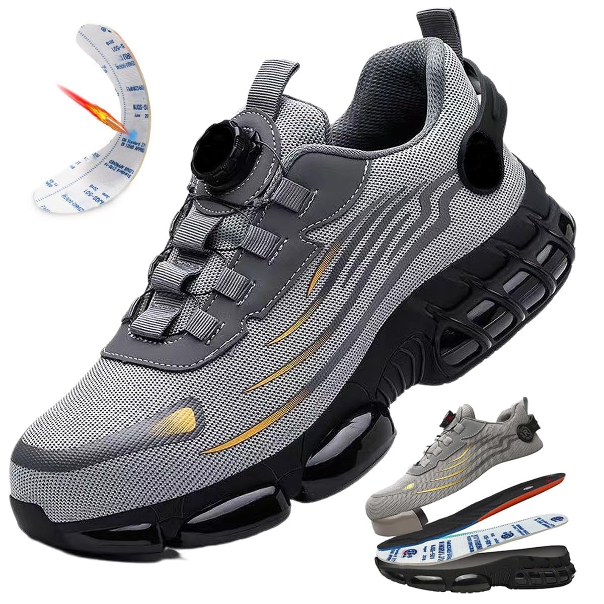 Amazon.com: Evontura Steel Toe Shoes,Steel Toe Shoes Power Trainers ...