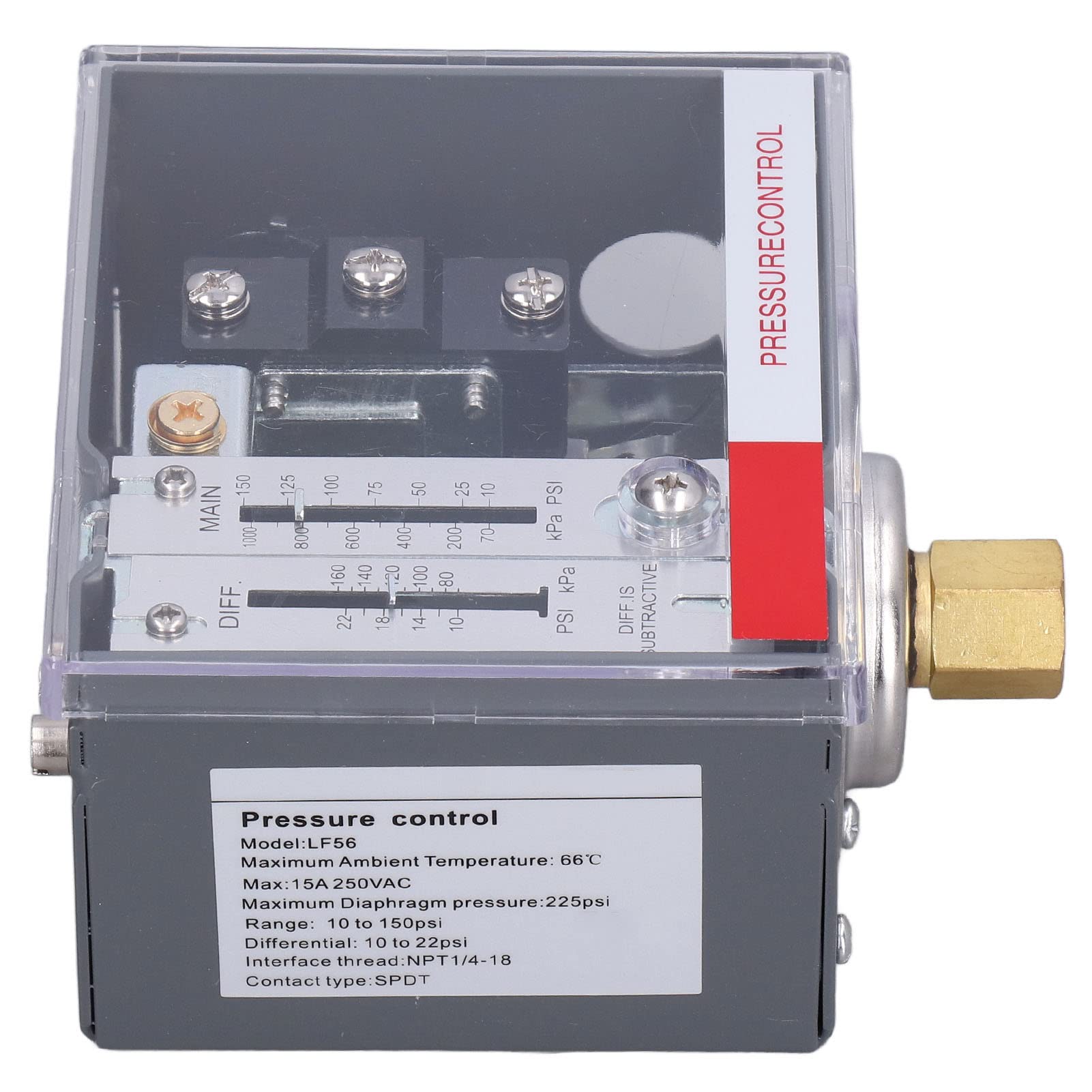Snapklik.com : Pressure Controller, Adjustable Differential Pressure Switch, LEFOO Pressure ...
