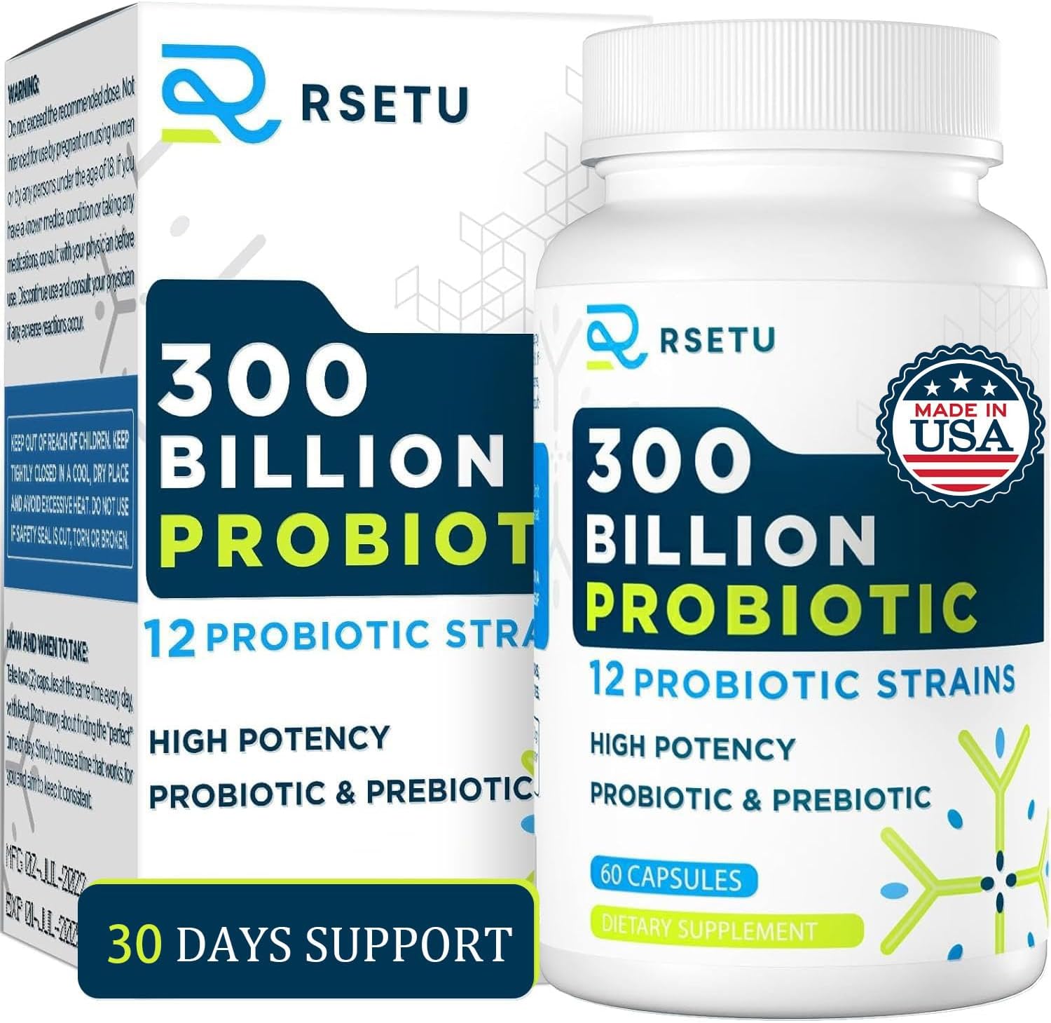 Amazon.com: Probiotics for Women Men: 300 Billion CFU Probiotic High ...