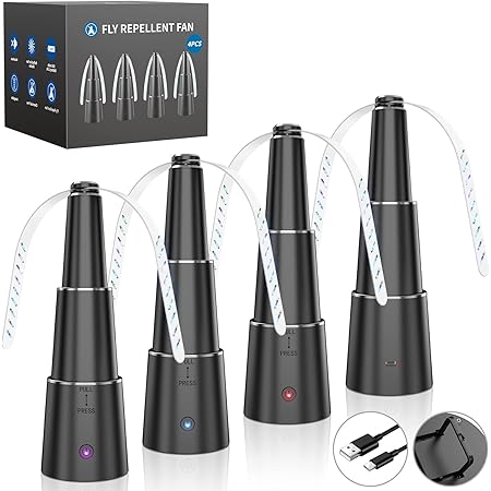 Amazon.com: Volga 4 PCS Fly Fans for Tables, Portable Fly Fan with ...
