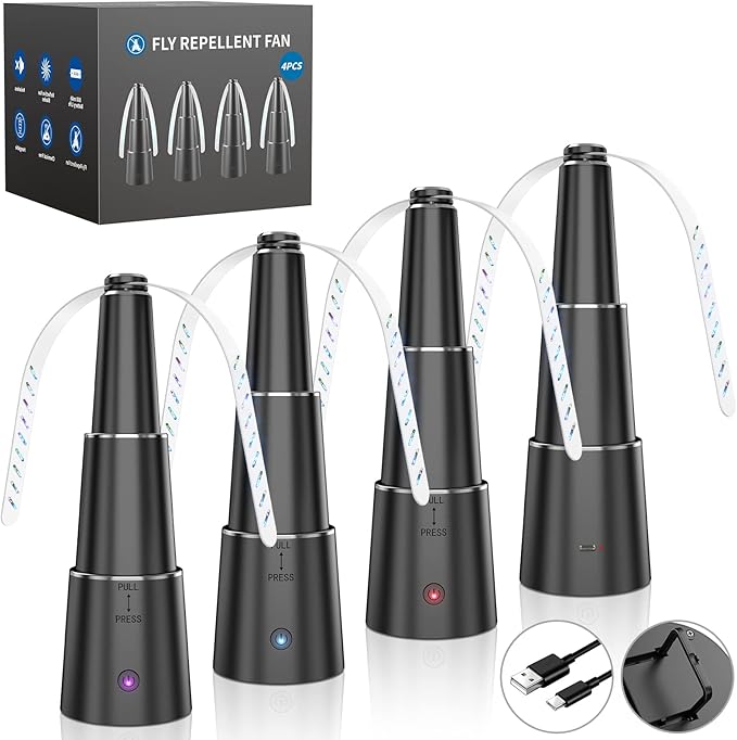 Amazon.com: Grarg Fly Fan for Tables, Rechargeable Fly Repellent Fan ...