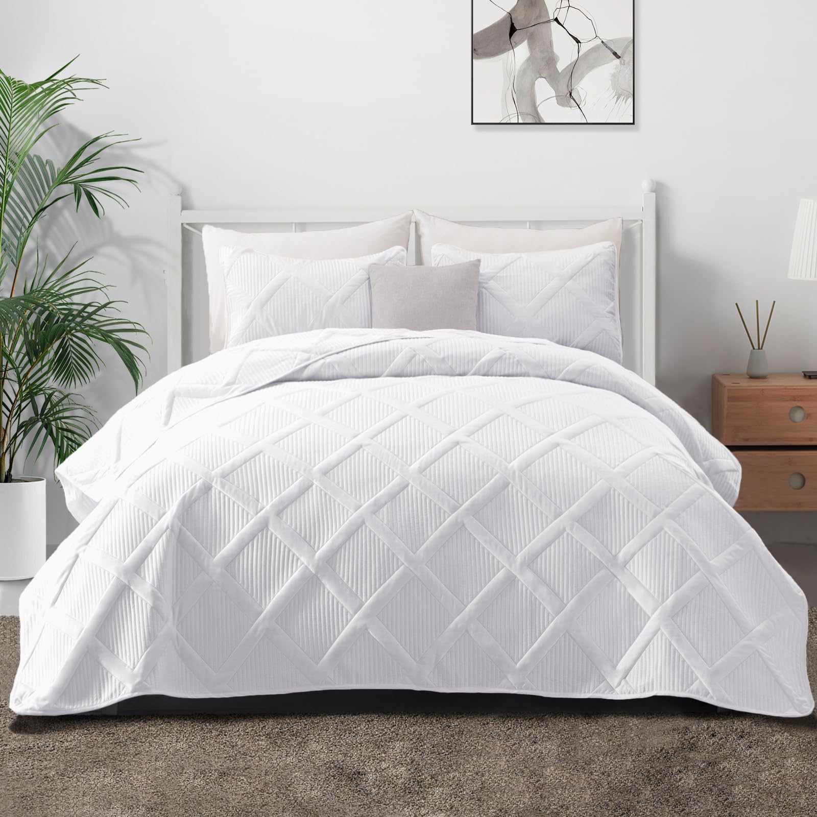 Amazon.com: MK Home Mk Collection 3pc King/California King Solid ...