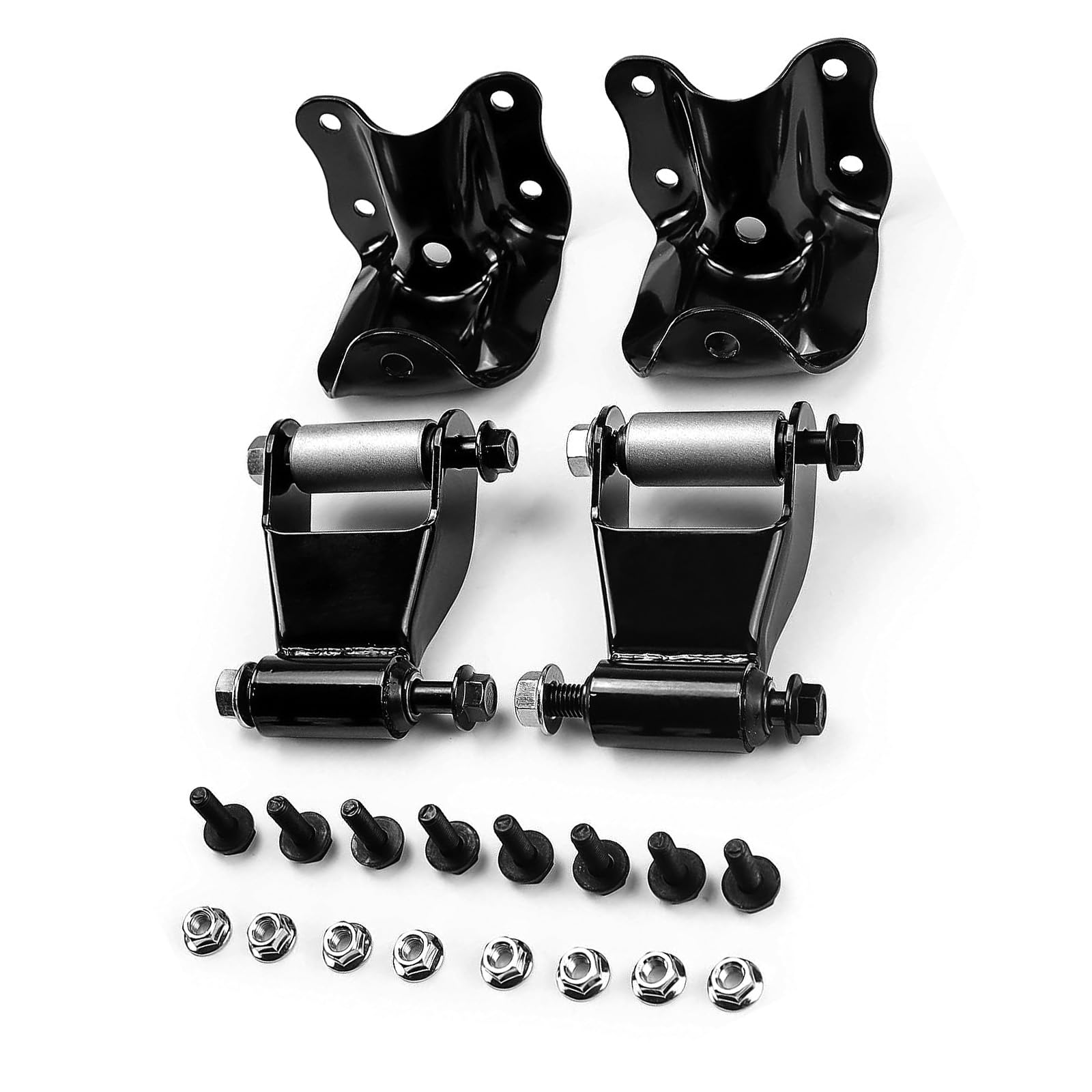 Amazon.com: Rear Leaf Spring Shackles Hanger Brackets Repair Kit for ...