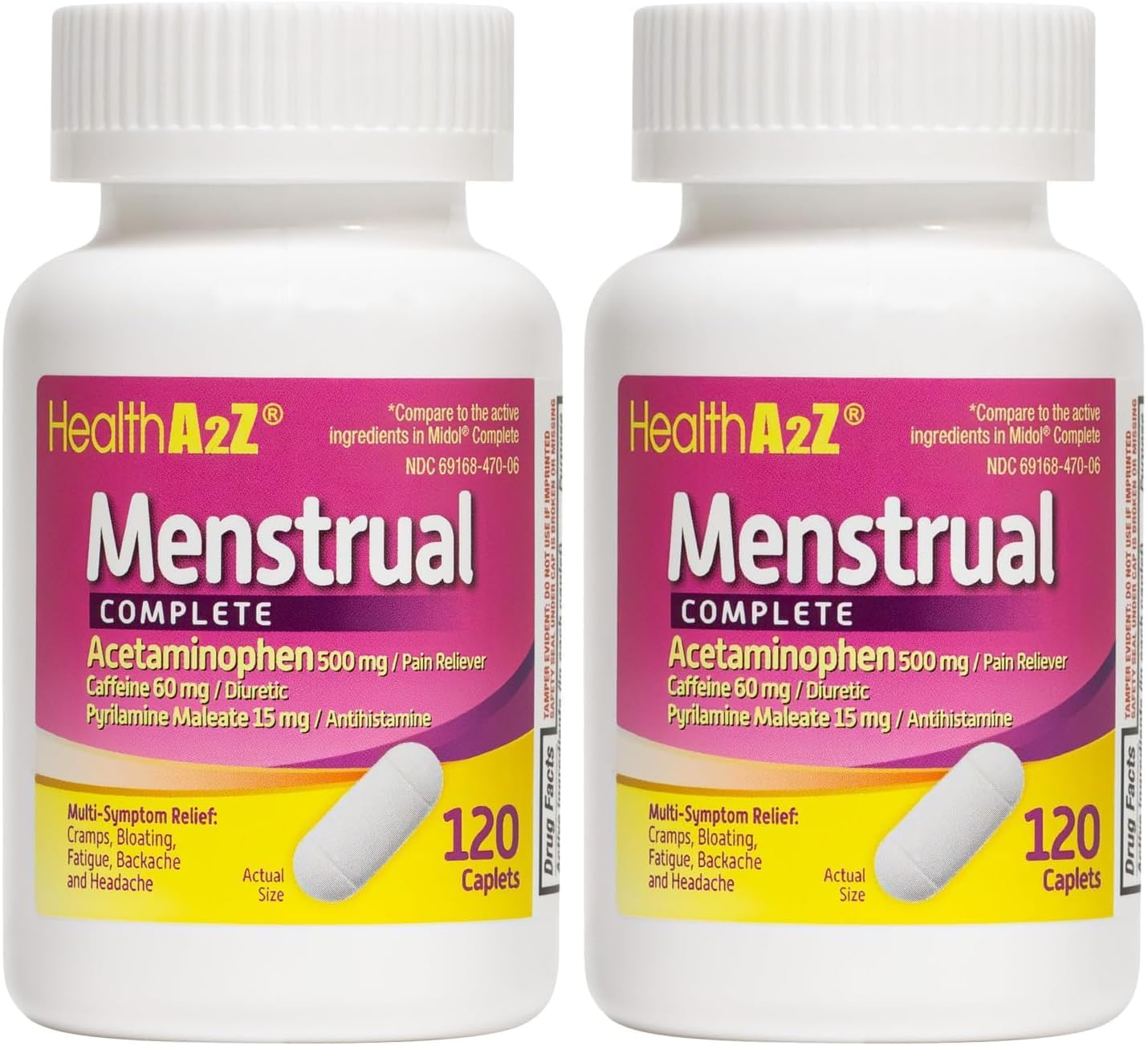 Amazon.com: HealthA2Z® Menstrual Complete Pain Relief Tablets ...