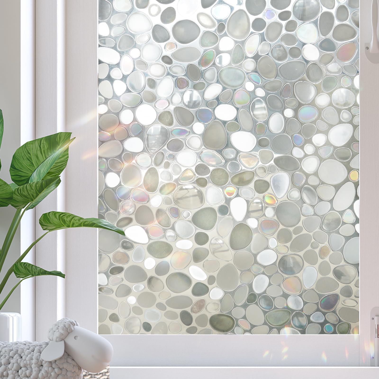 Amazon.com: XFasten Window Privacy Film Rainbow Window Film 17.7 x 78.7 ...